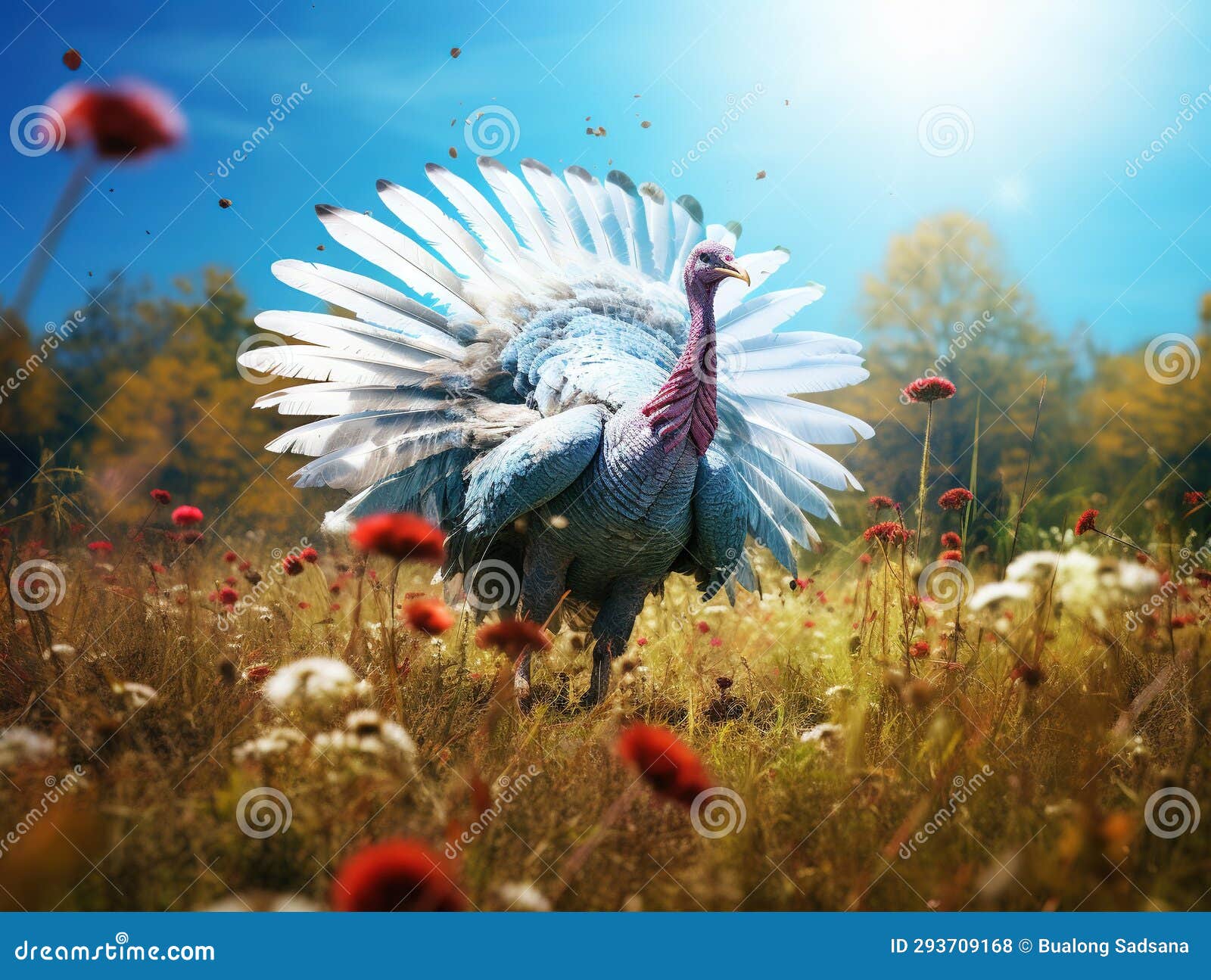 A Wild in an Open Field of Grass Stock Illustration - Illustration of ...