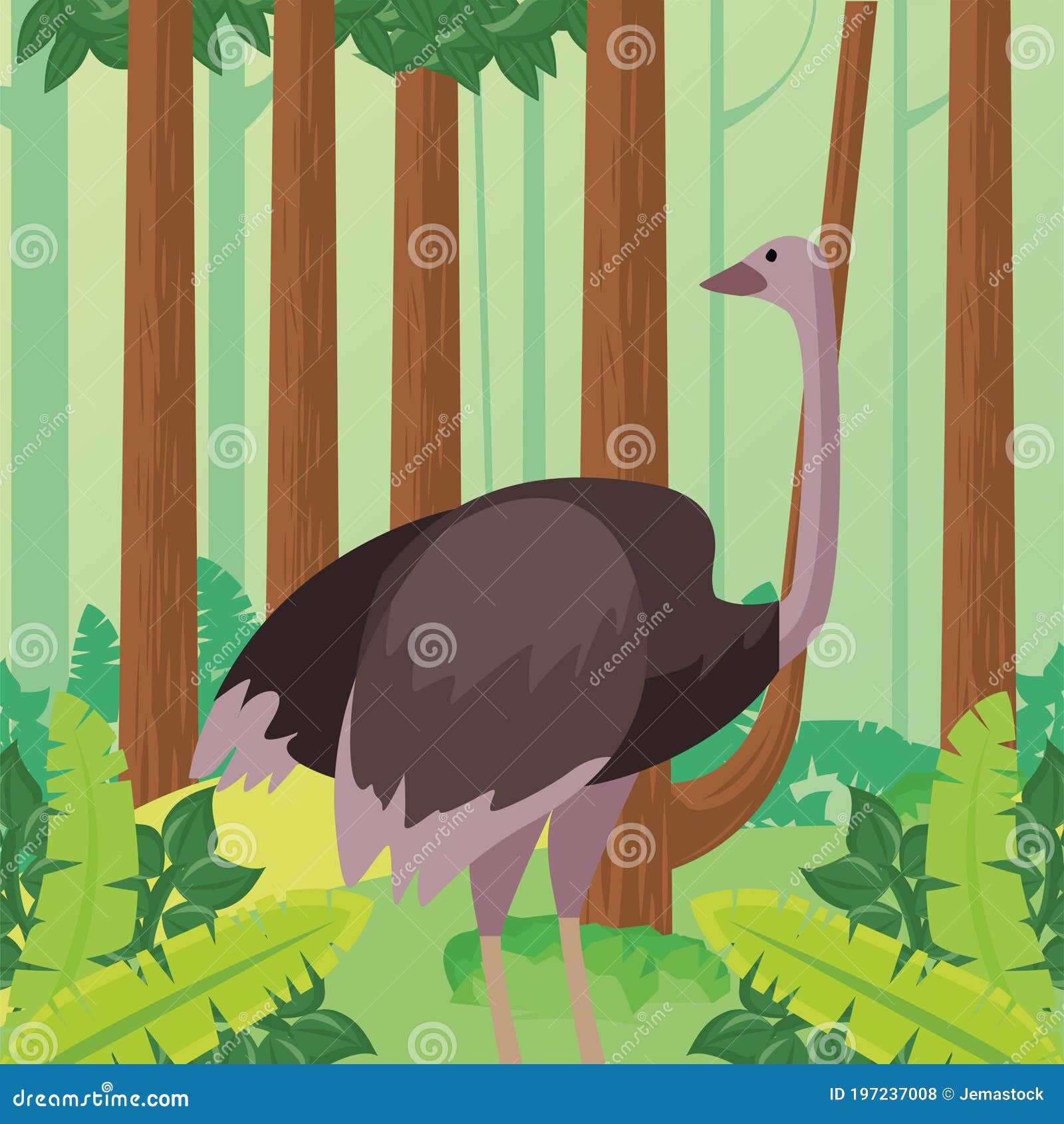 Ostrich Animal Portrait Dressed As A Warrior Fighter Or Combatant ...