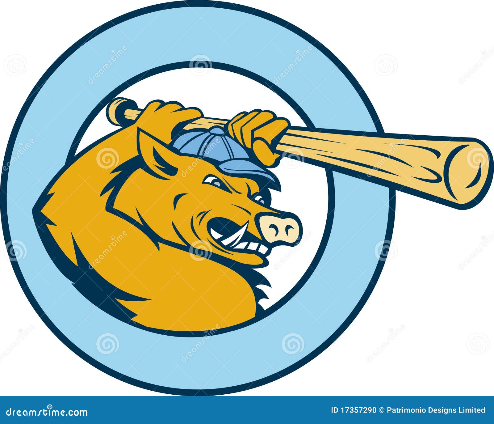 Razorback Wild Boar Running Attacking Side View Continuous Line Drawing ...