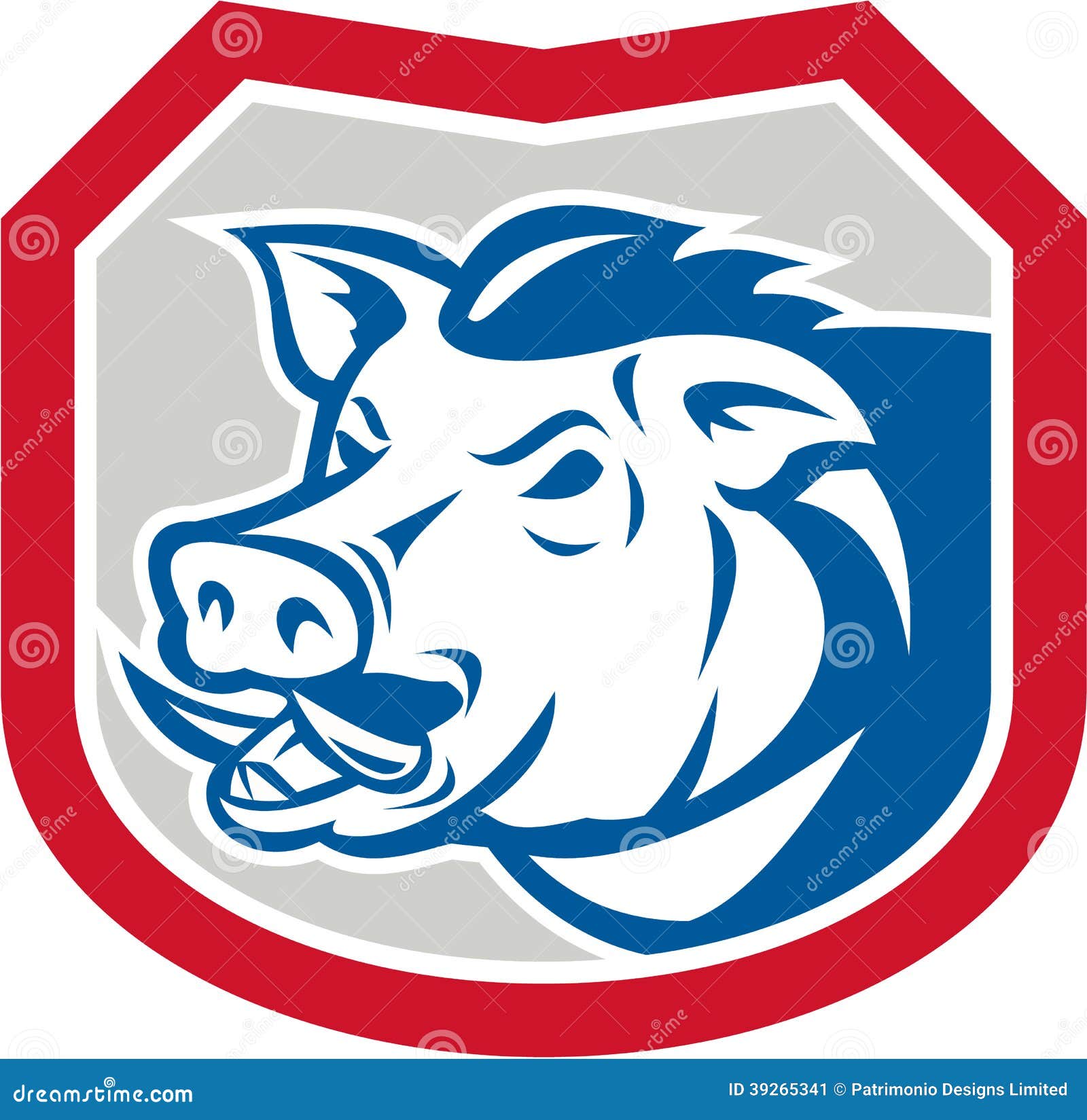 Razorback Head Mascot Vector Illustration | CartoonDealer.com #36104896