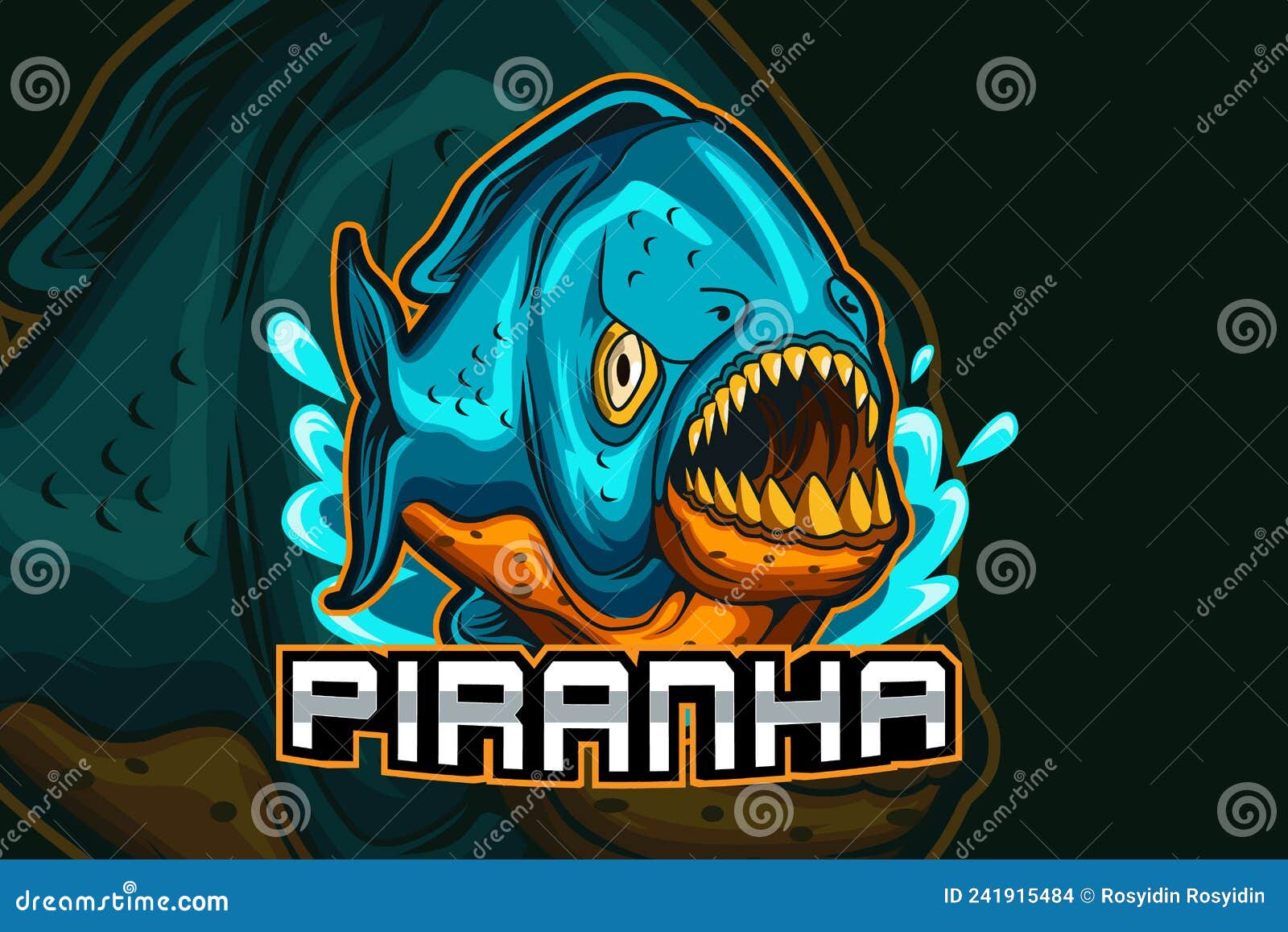 Wild Piranha E Sport Logo Vector Stock Vector - Illustration of element ...