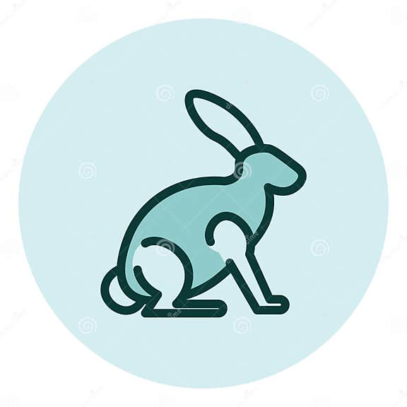 Wild rabbit, icon stock vector. Illustration of funny - 259398941