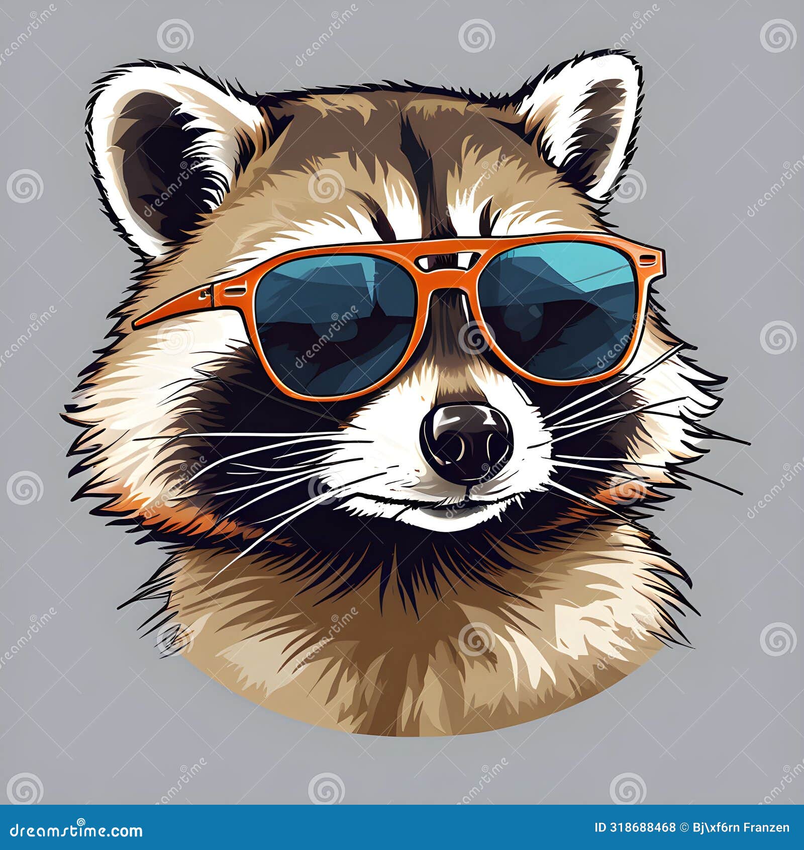 Cool Raccoon Logo stock illustration. Illustration of pest - 318688468