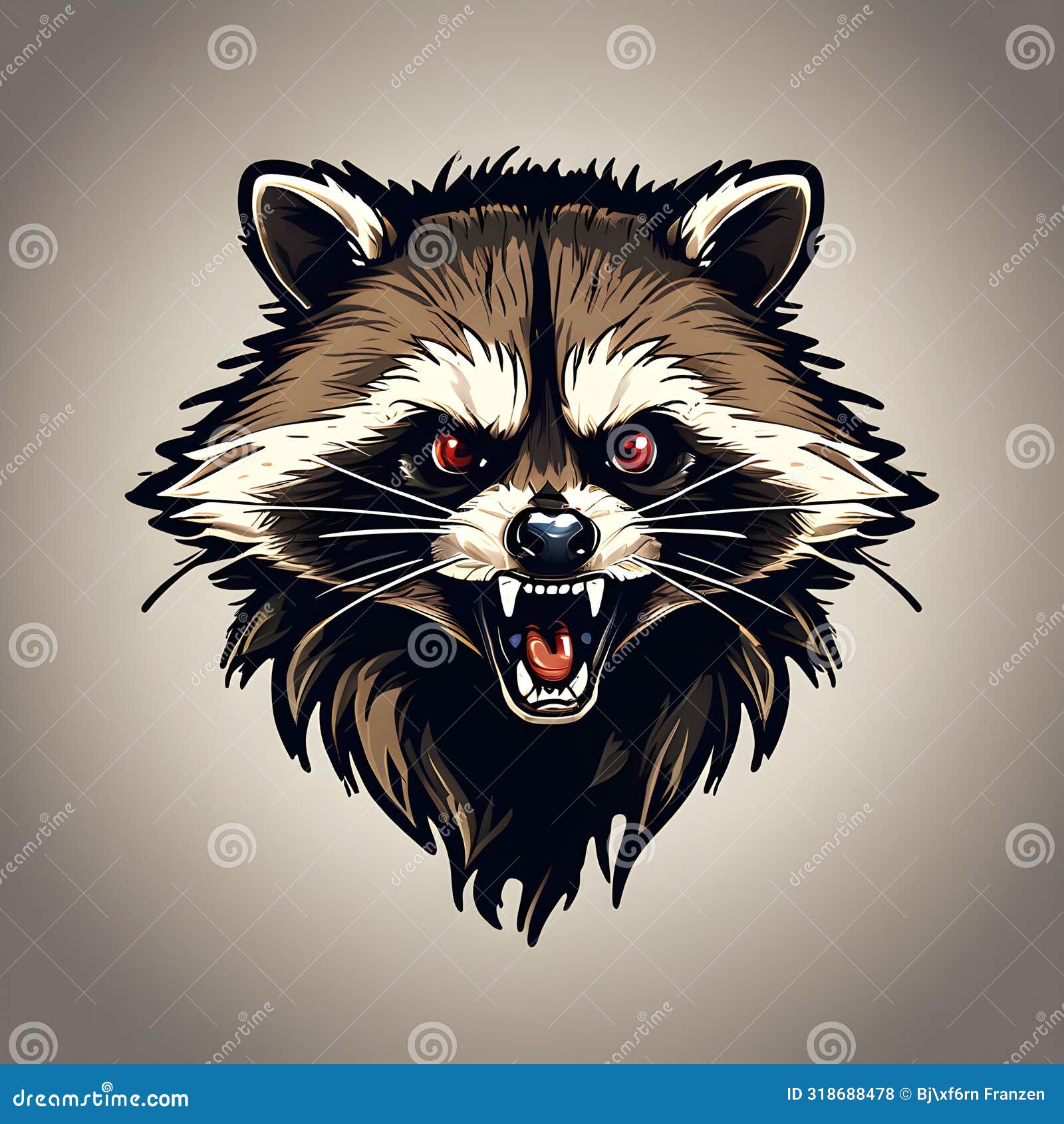 Wild Raccoon Logo stock illustration. Illustration of nocturnal - 318688478