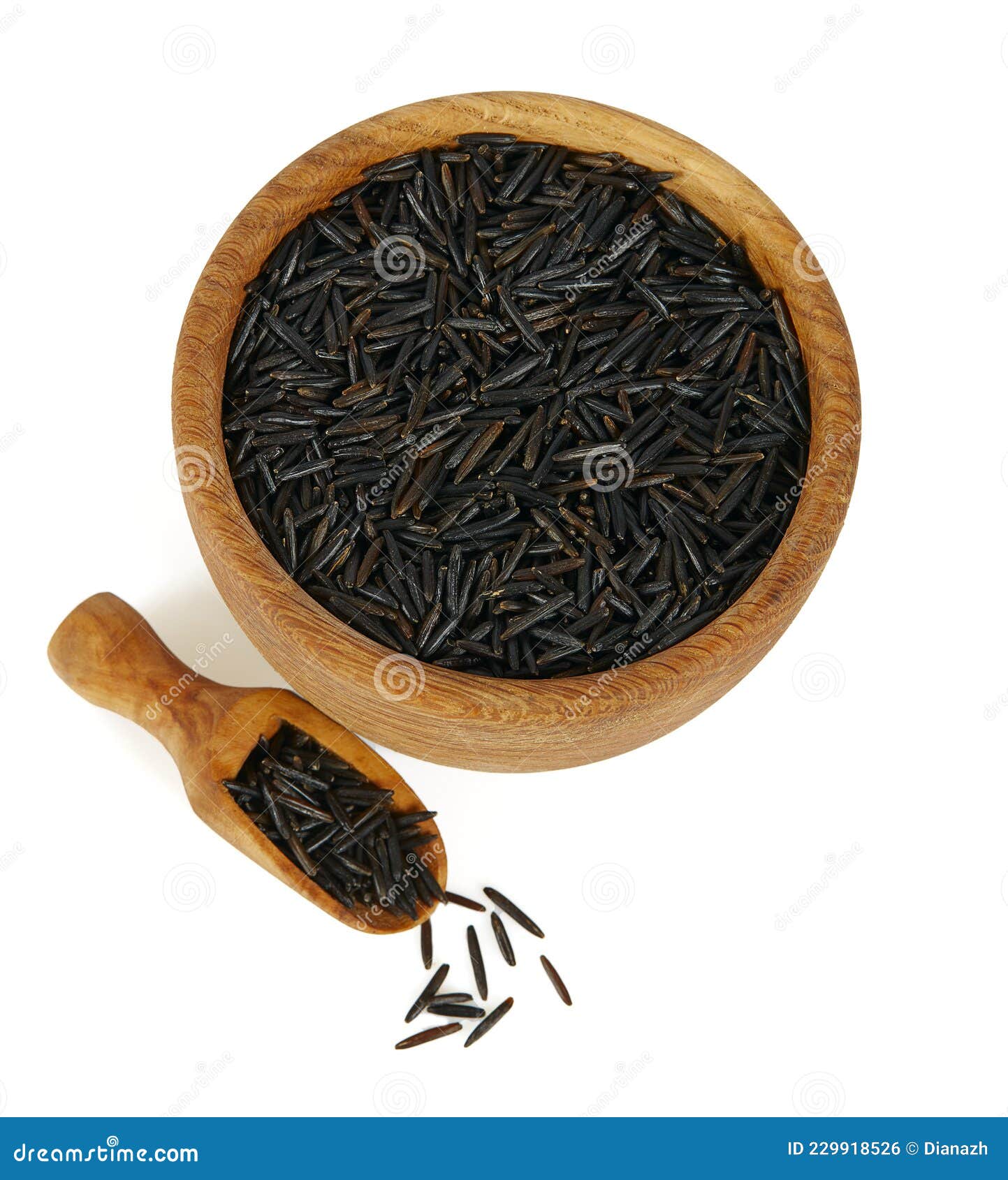 Wild Rice Isolated on White Background Stock Photo - Image of closeup ...