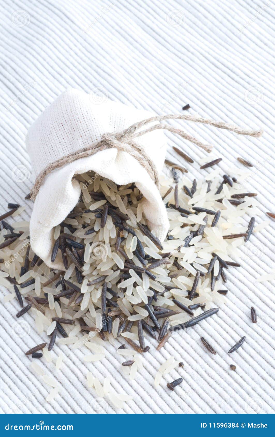 Wild rice in small sack stock photo. Image of macro, crop - 11596384