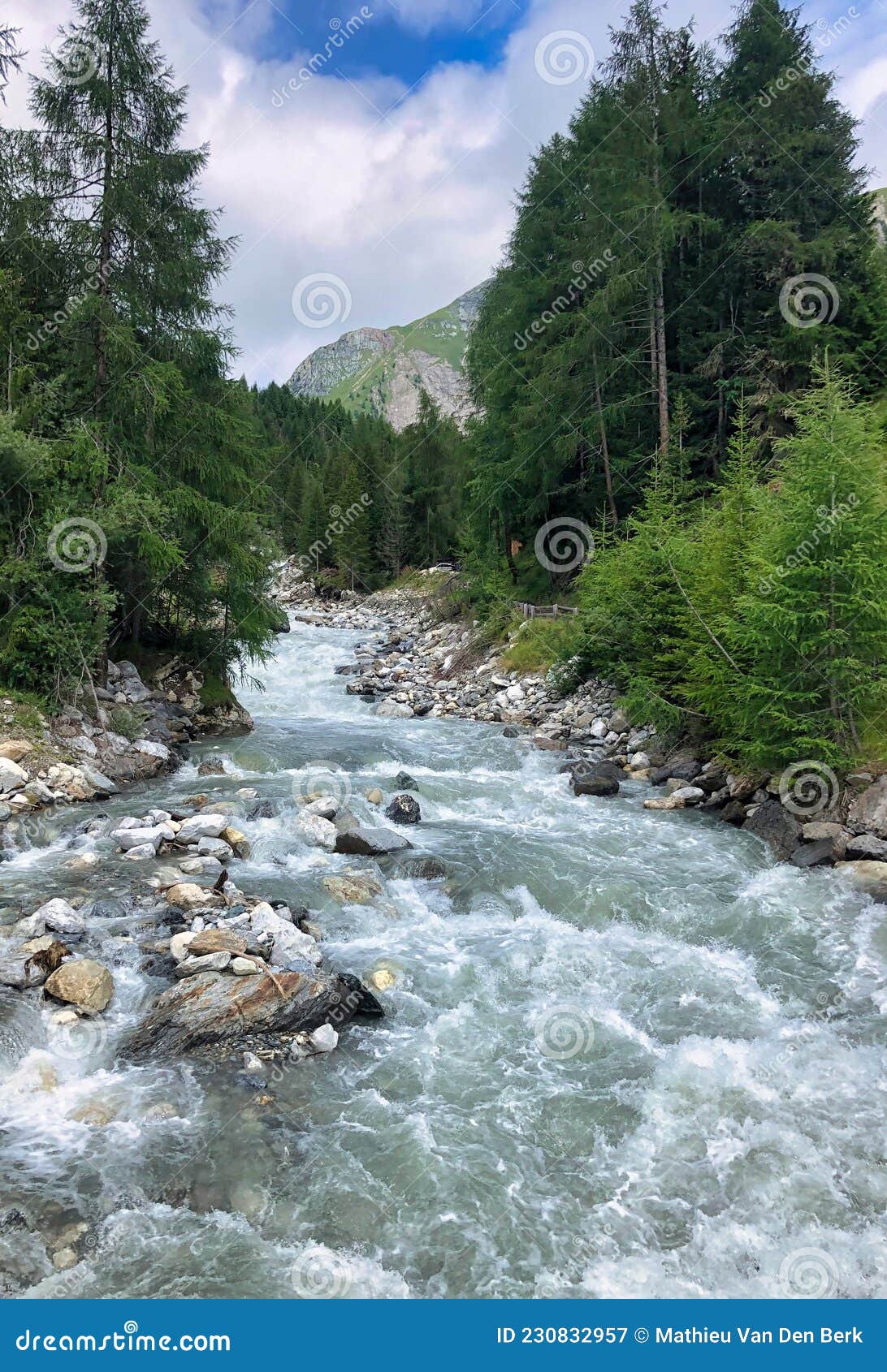 Wild River in the Alpine Nature of Austrian Alps Stock Image - Image of ...