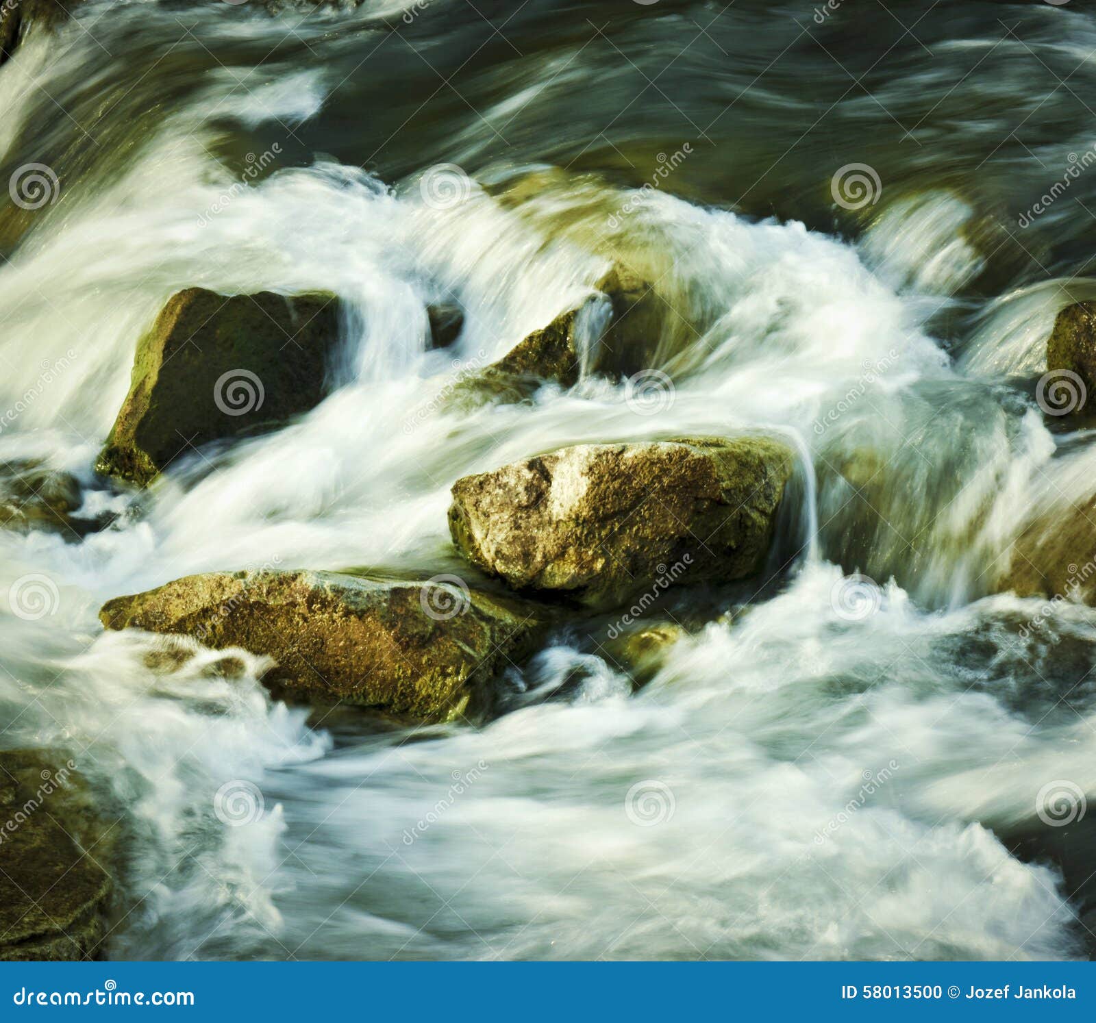 Wild River Flowing between Rocks Stock Photo - Image of beauty, moss ...
