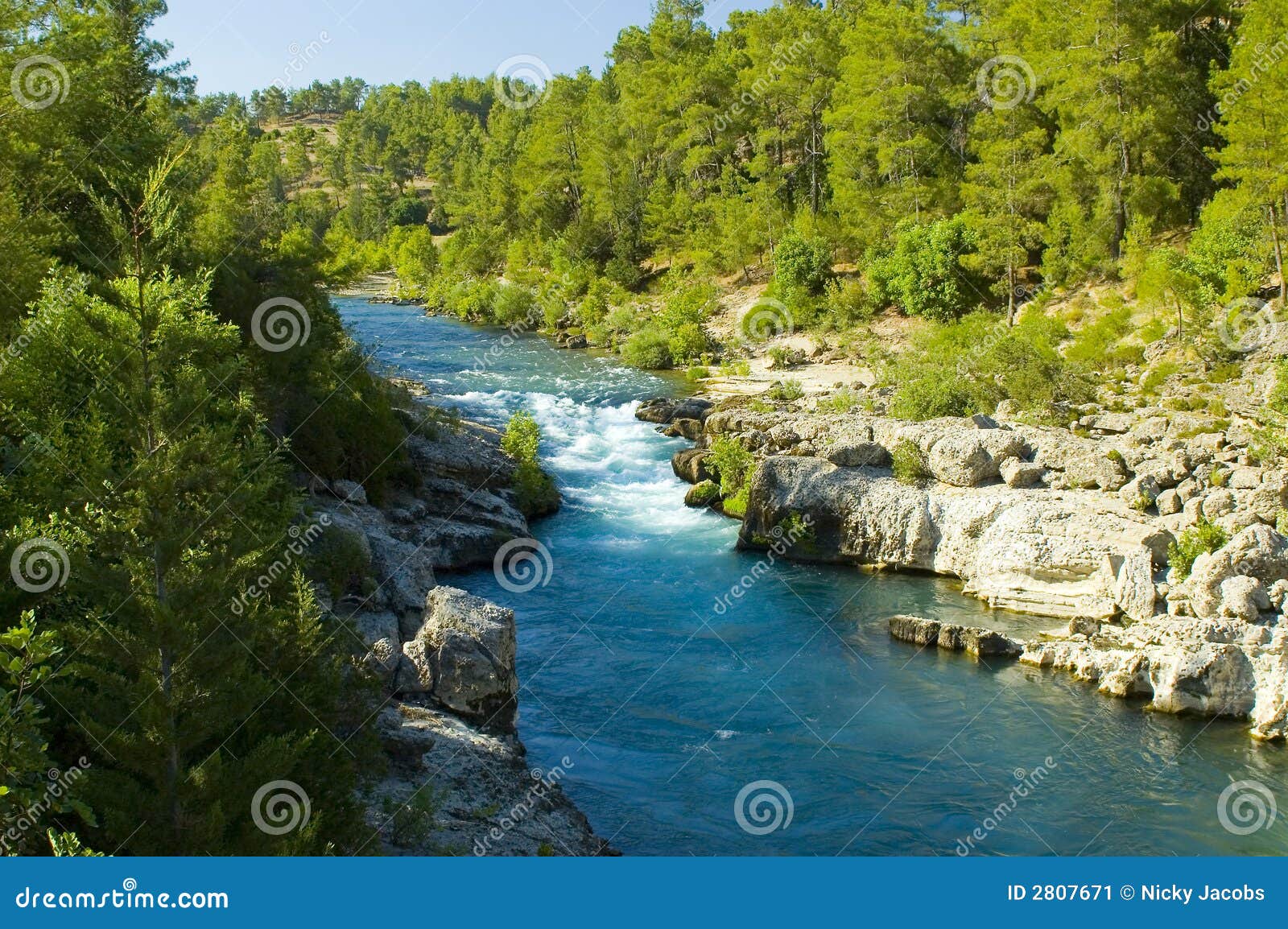 Wild river and rocks stock image. Image of fast, travel - 2807671