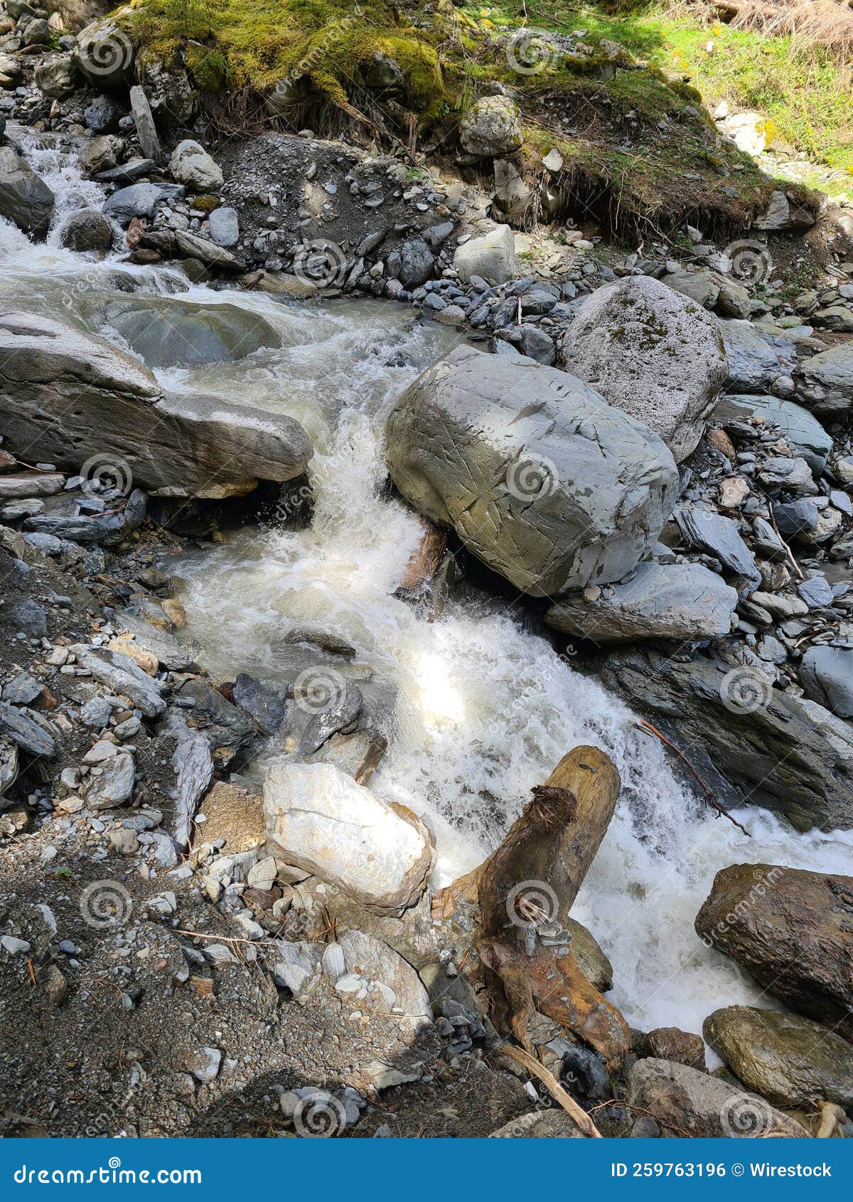 Wild River Rushing Down on the Rocks Stock Photo - Image of stones ...