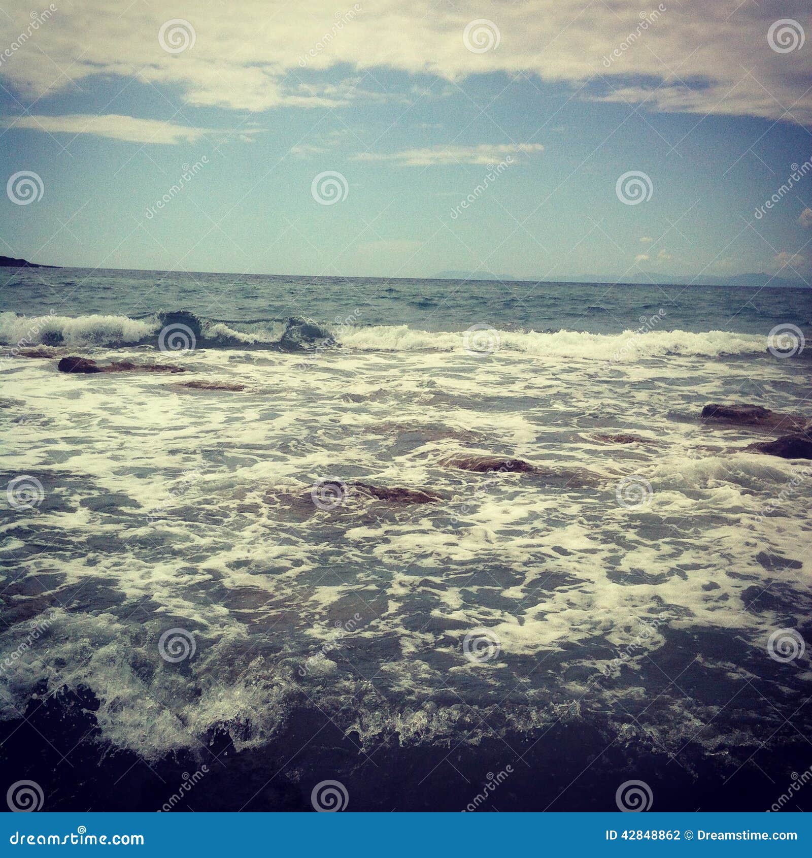 Wild sea stock photo. Image of phenomenon, calm, cloud - 42848862