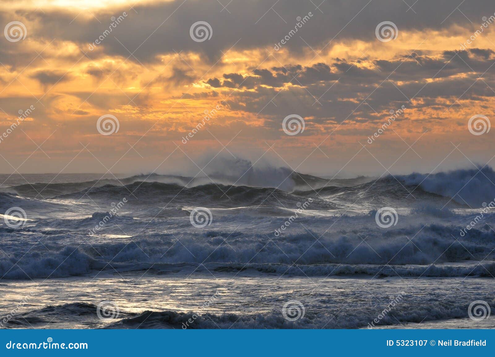 Wild Seas stock image. Image of waves, wild, sunset, offshore - 5323107