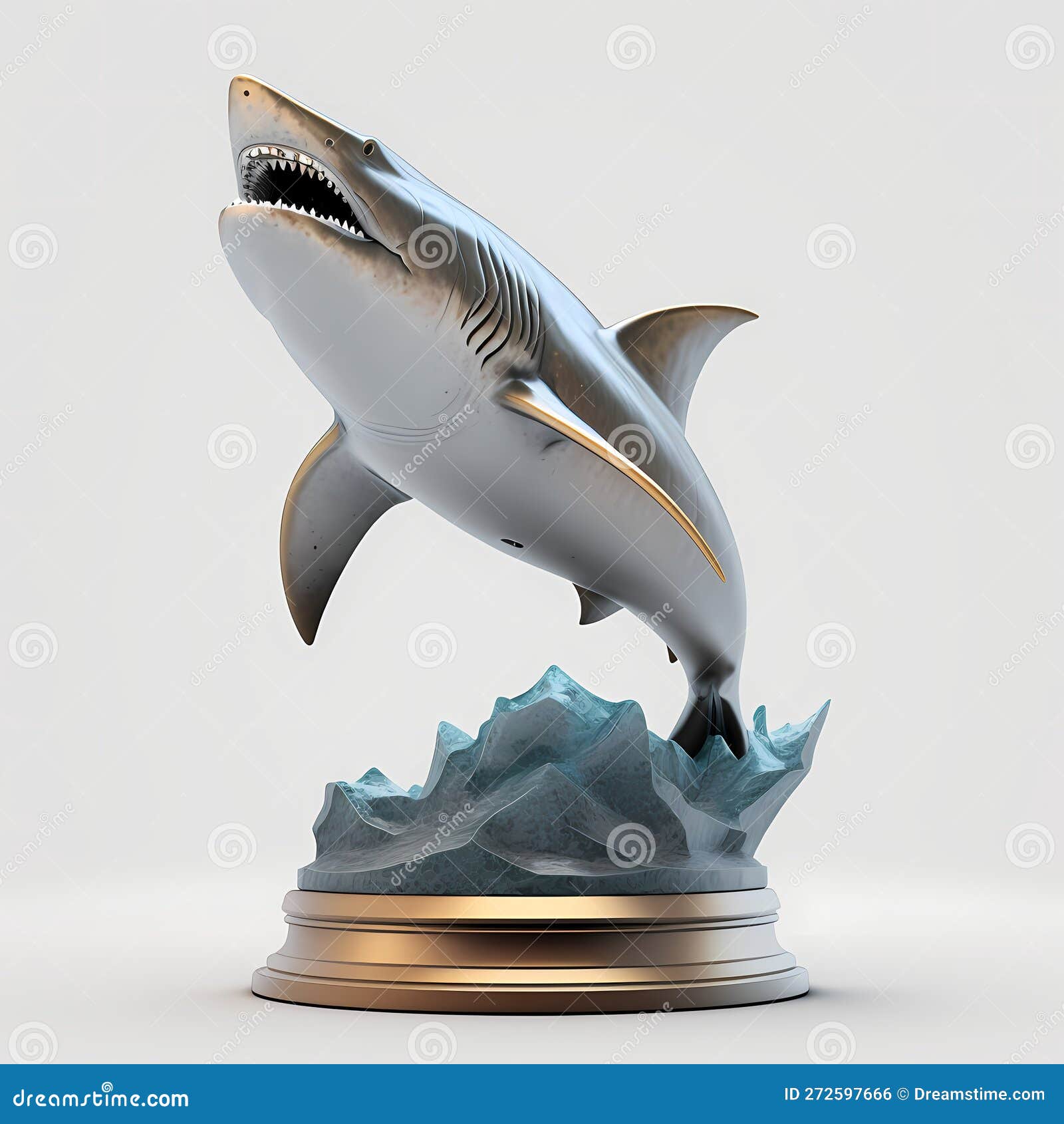 Wild Shark Trophy. Generative AI Stock Illustration - Illustration of ...