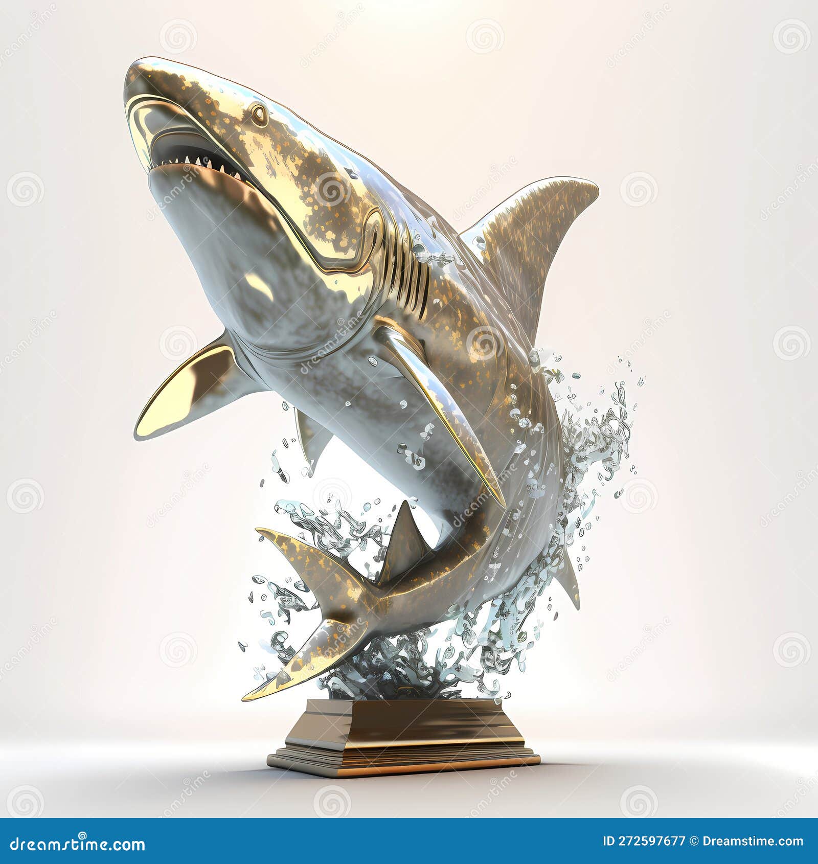 Wild Shark Trophy. Generative AI Stock Illustration - Illustration of ...