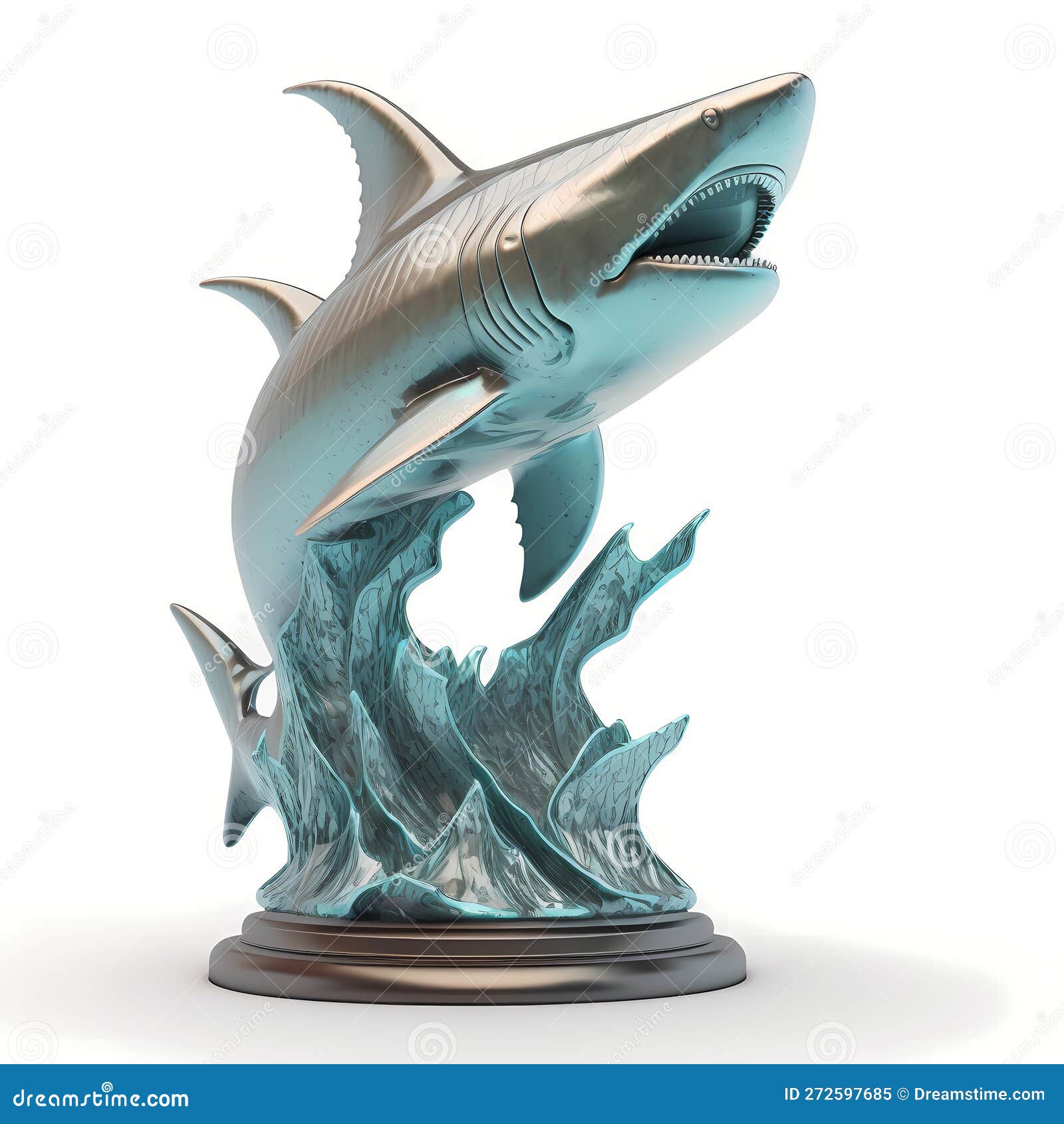Wild Shark Trophy. Generative AI Stock Illustration - Illustration of ...