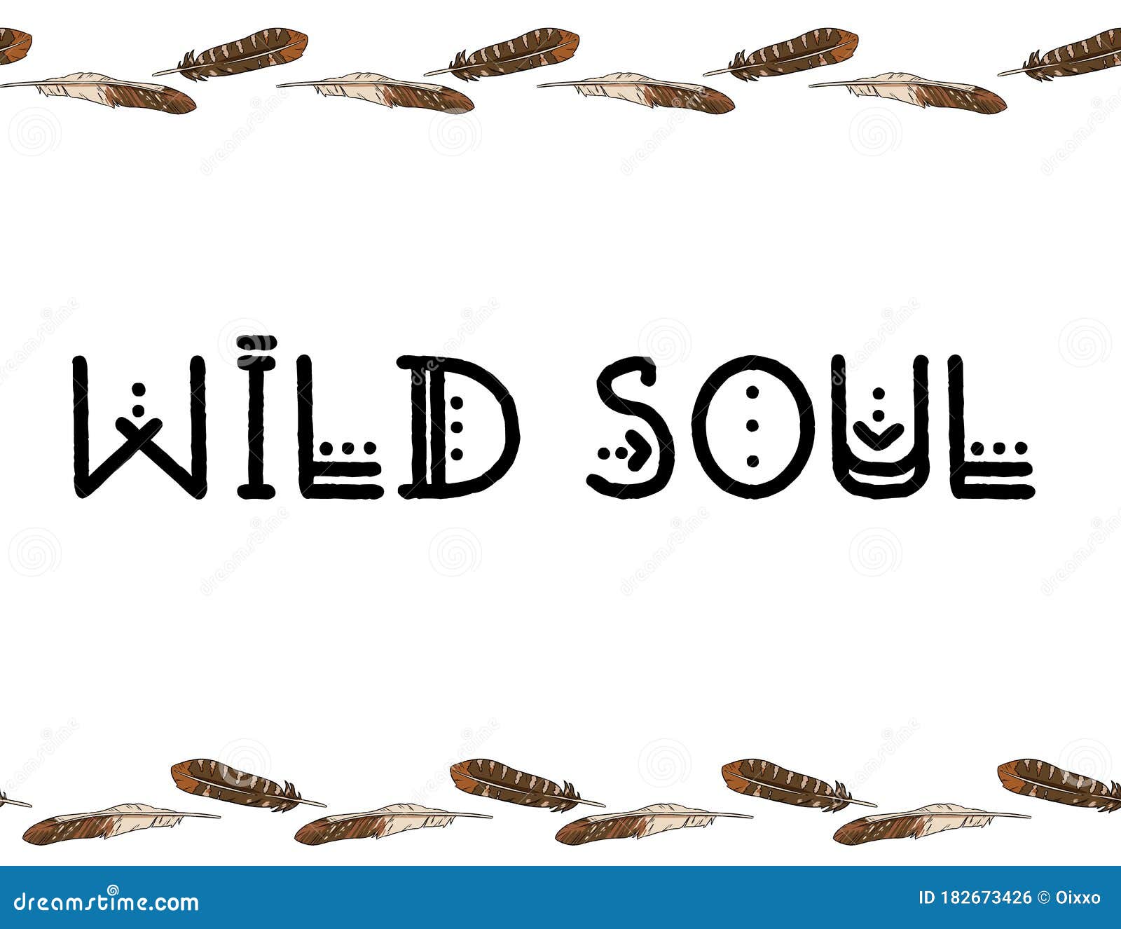 Feathers Border. Seamless Strip. Water Color Royalty-Free Stock ...