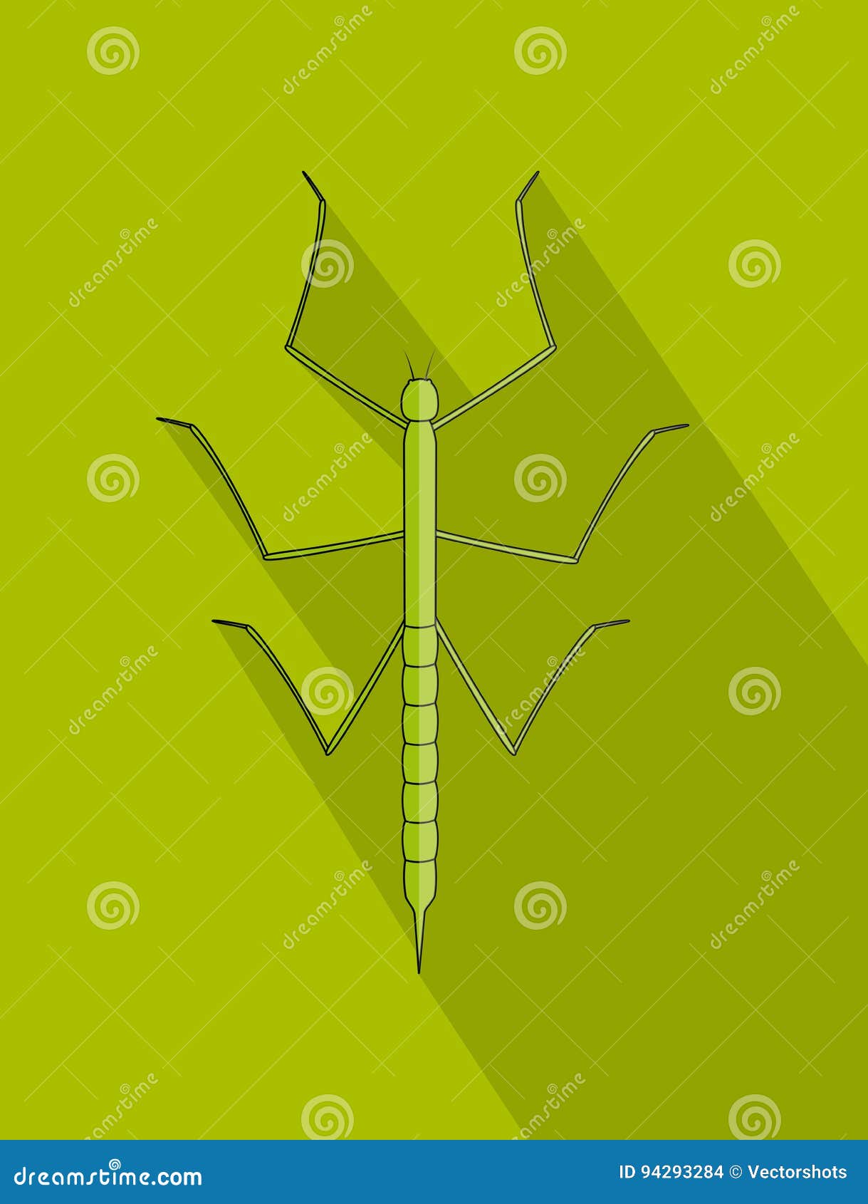 Stick Insect Black Silhouette Animal Vector Illustration ...
