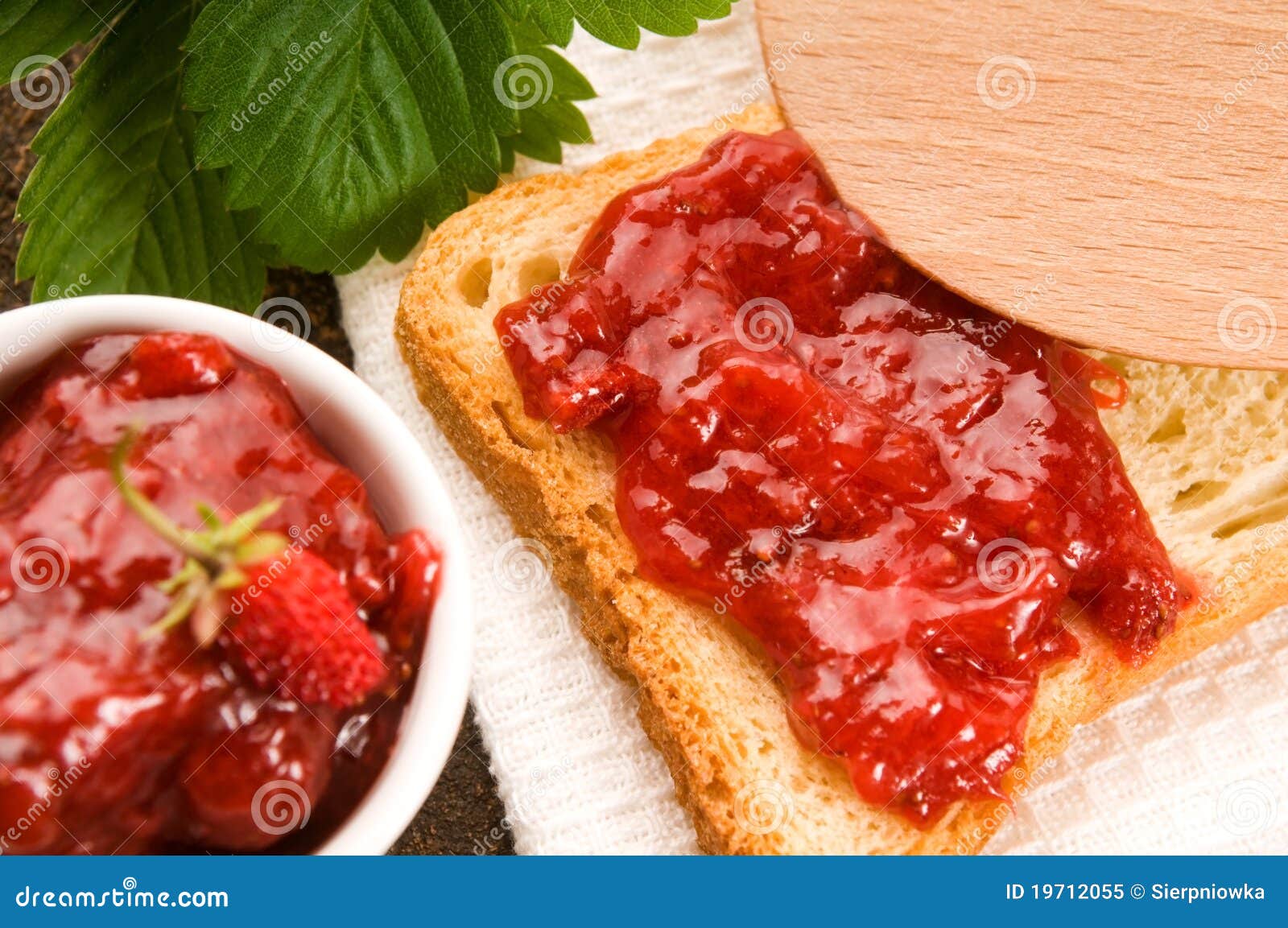 Wild Strawberry Jam with Toast Stock Image - Image of bowl, berry: 19712055