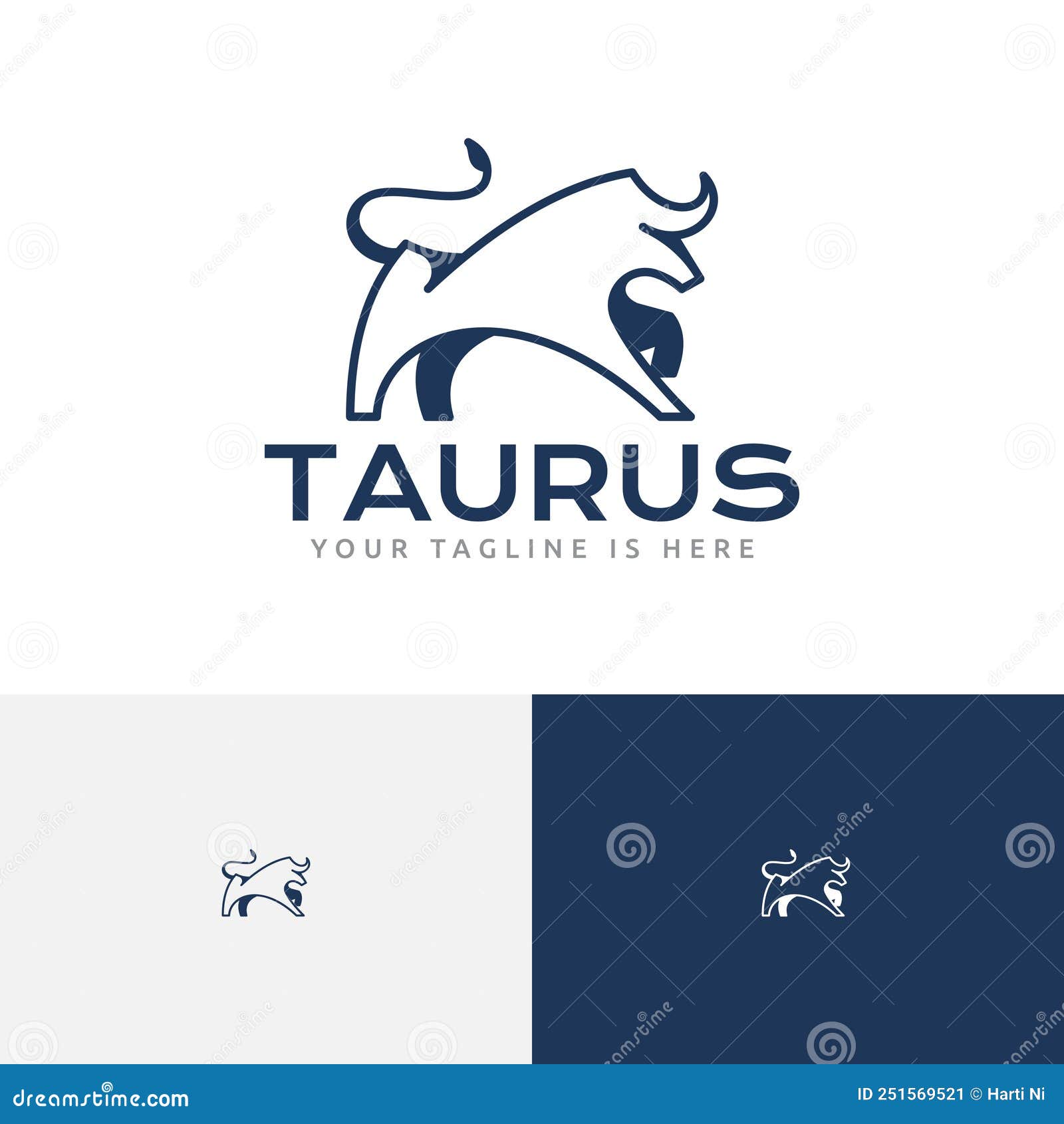 Wild Strong Taurus Bull Cool Animal Logo Stock Vector - Illustration of ...