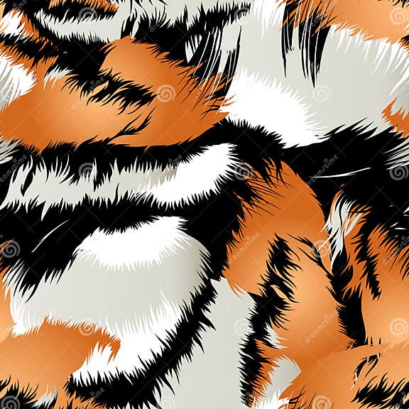 Wild Tiger Stripes in a Seamless Pattern Stock Vector - Illustration of ... Wild Tiger Stripes in a Seamless Pattern Stock Vector - Illustration of ...