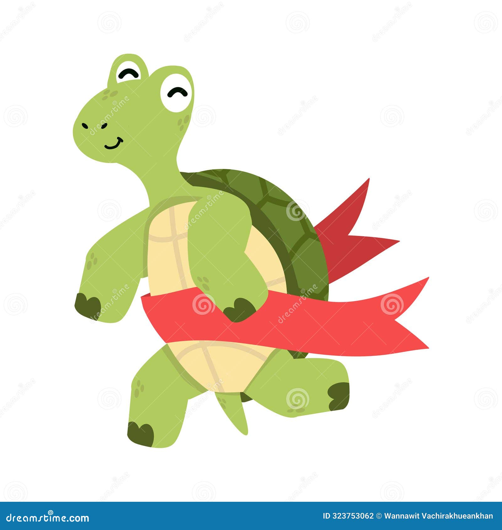 The Wild Turtle Runs To the Finish Line Stock Illustration ...
