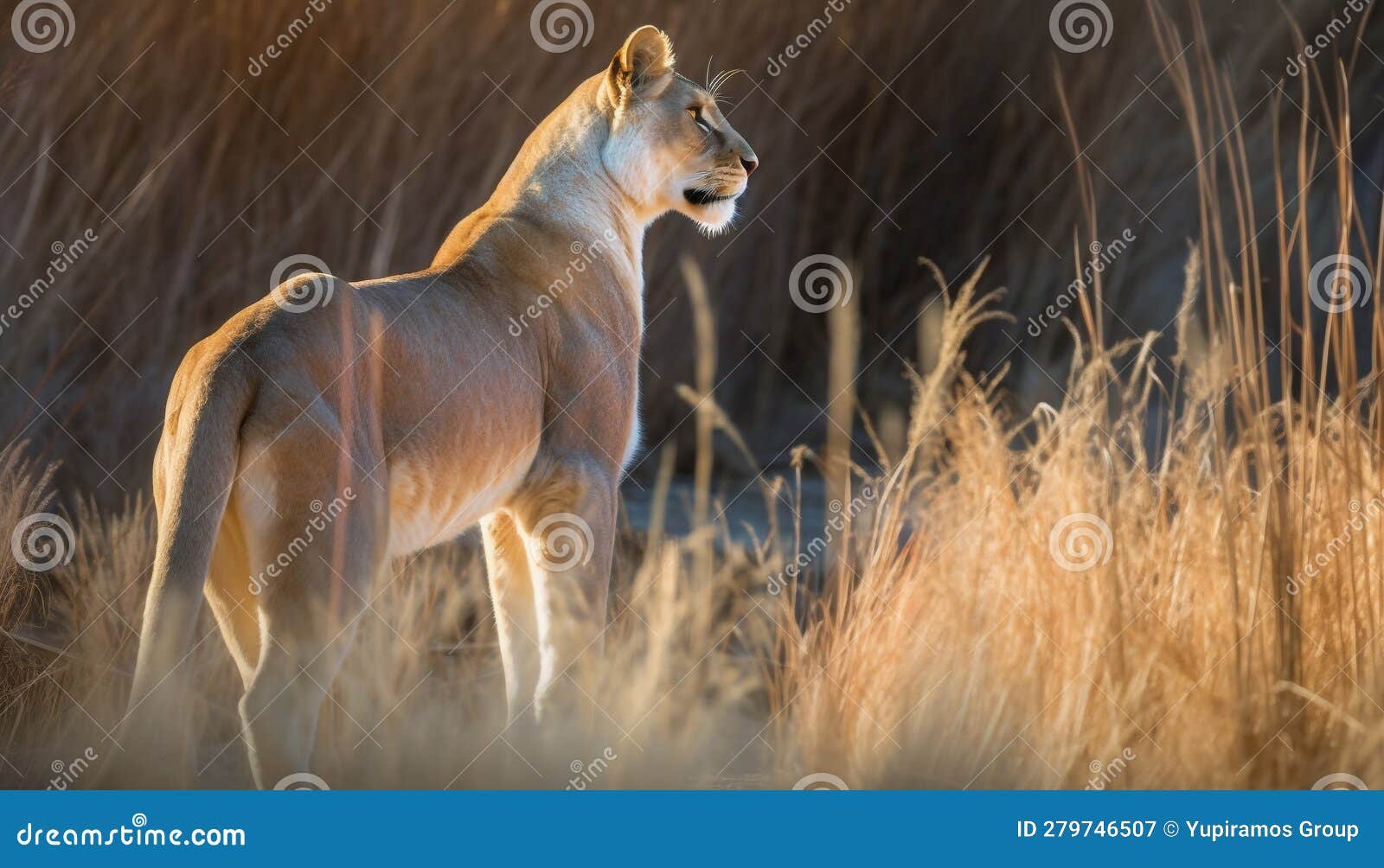 Wild Undomesticated Cat in Nature with Other Animals Around Generated ...