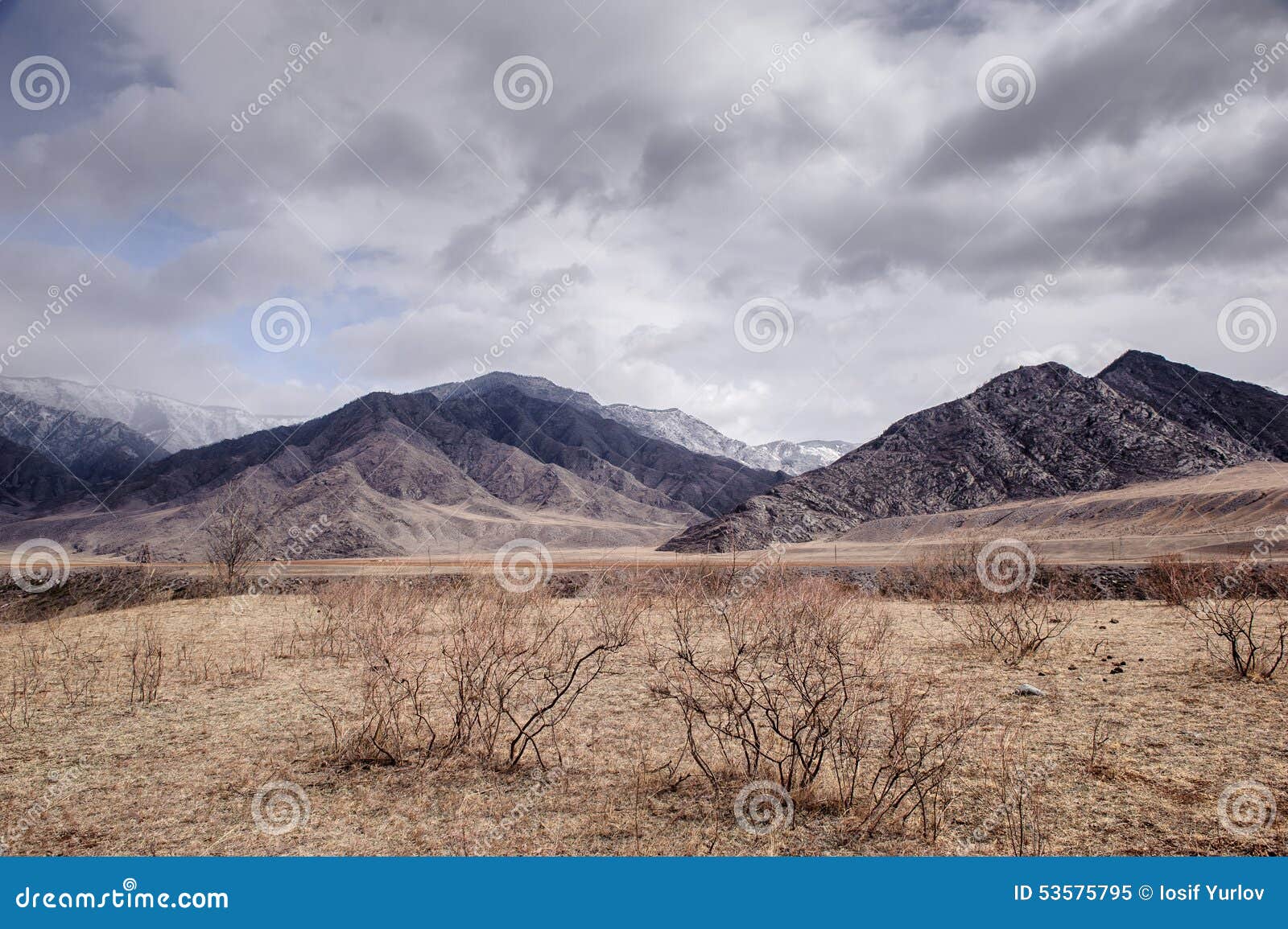 Wild valley in Altai stock image. Image of aktash, cloud - 53575795