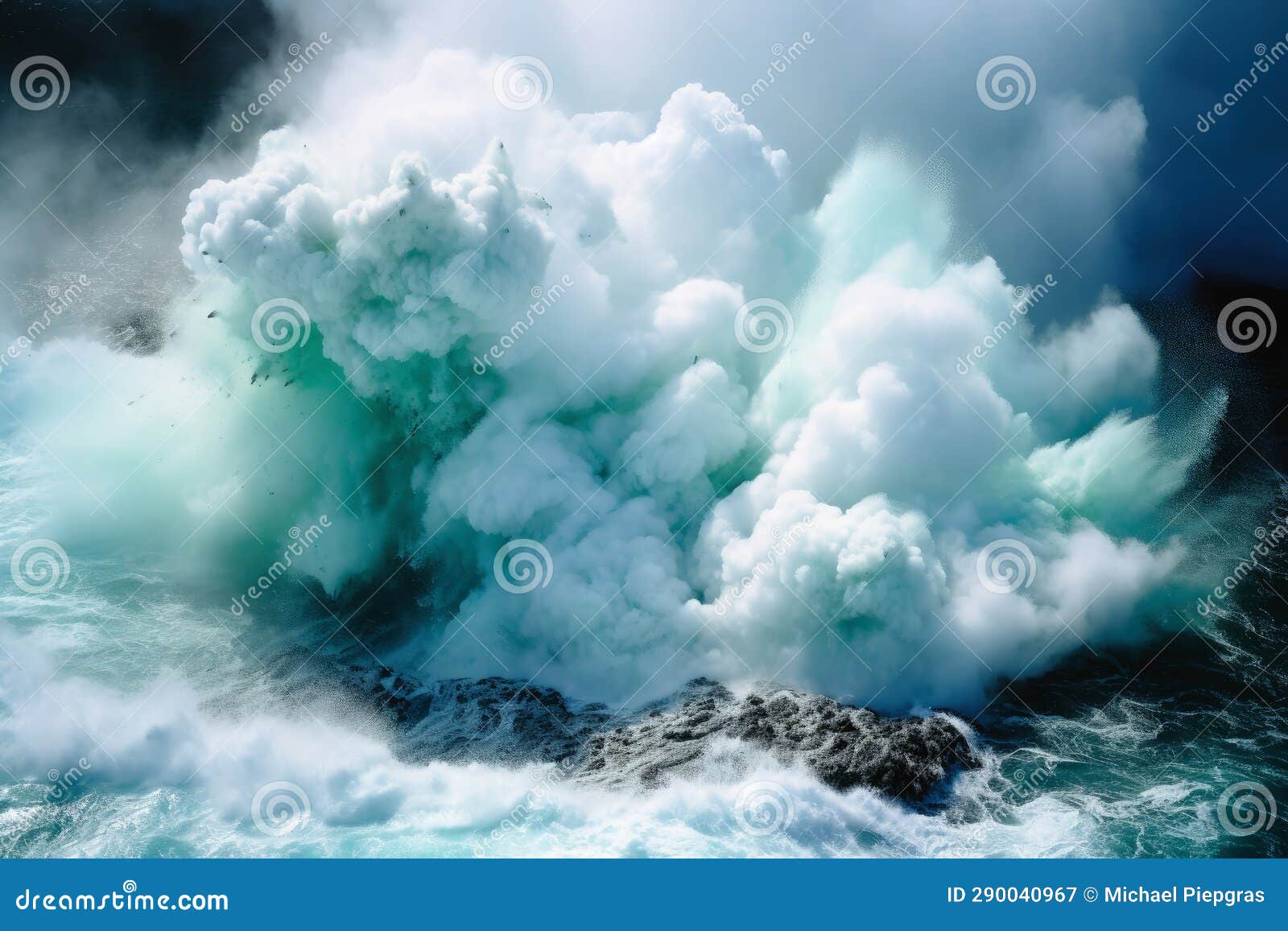 Wild Water Waves on the Ocean Stock Image - Image of rocky, splashes ...