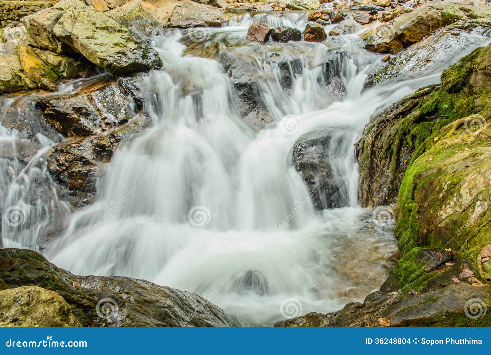 Wild waterfall stock photo. Image of park, white, rock - 36248804