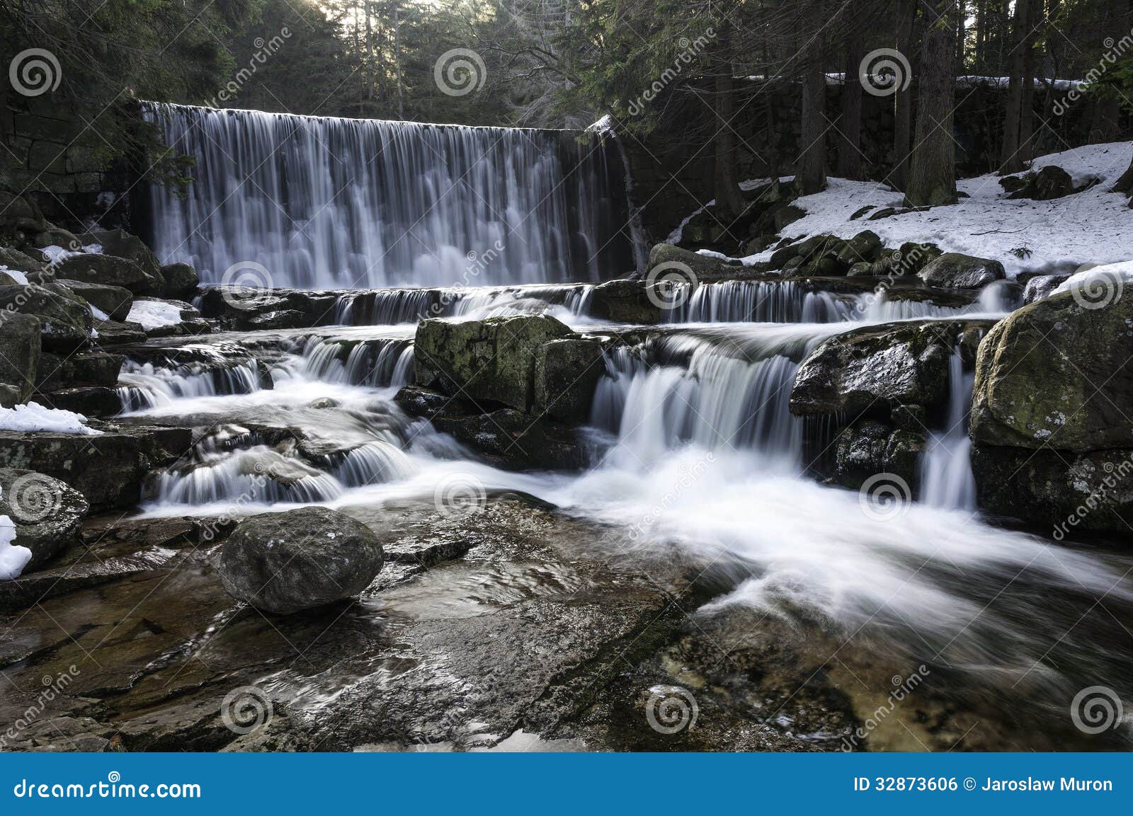 Wild waterfall stock photo. Image of waterfall, dziki - 32873606