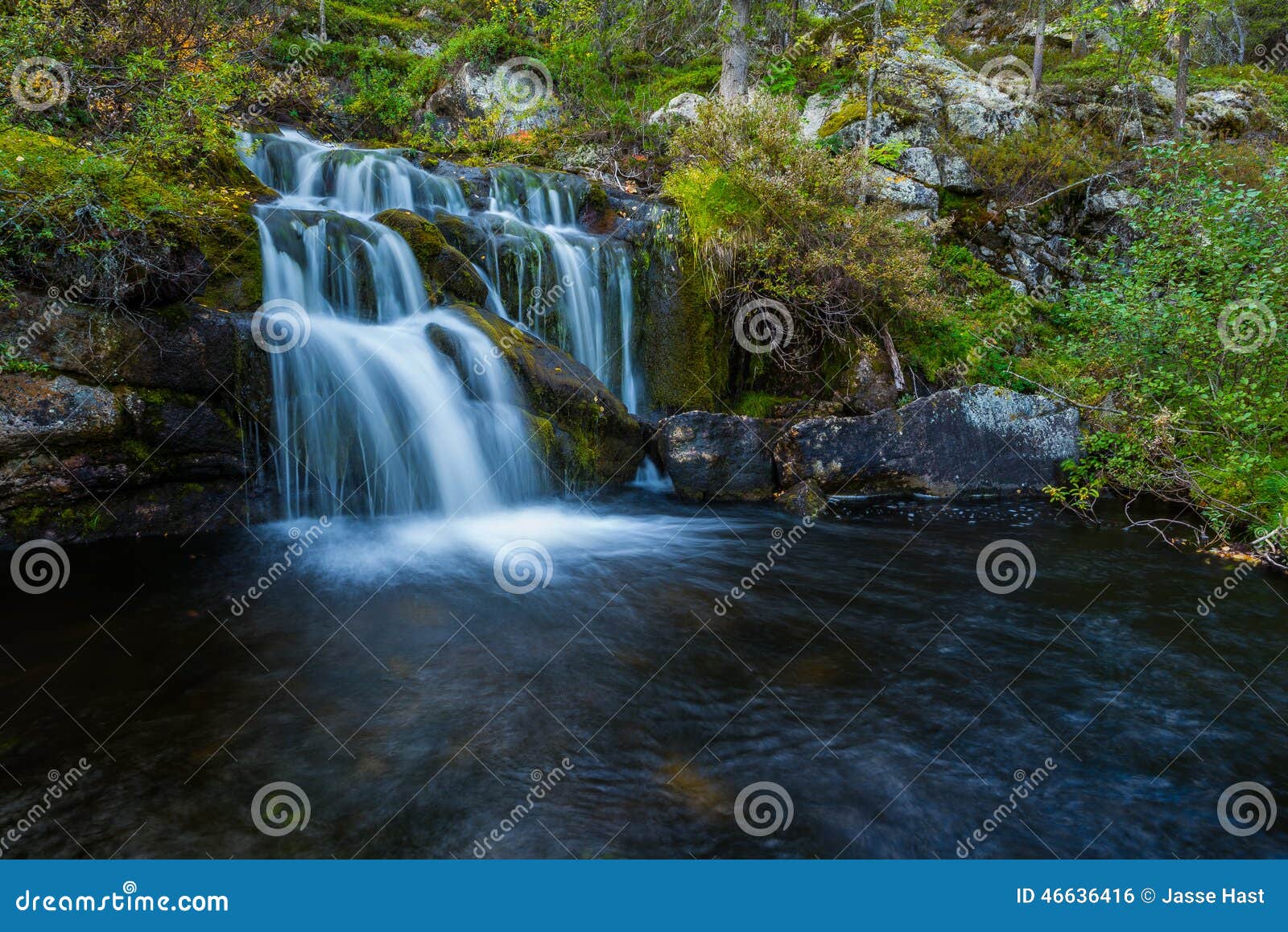 Wild waterfall stock photo. Image of fantasy, vibrant - 46636416