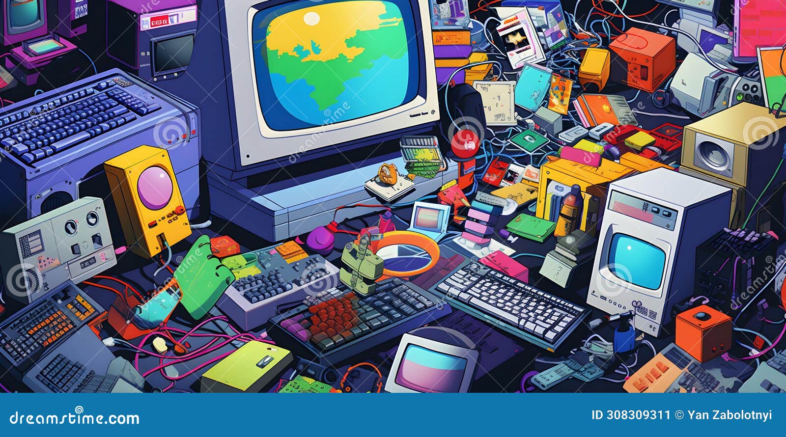 Wild Web S Early Websites and Pixelated Pages. Concept Web Design ...