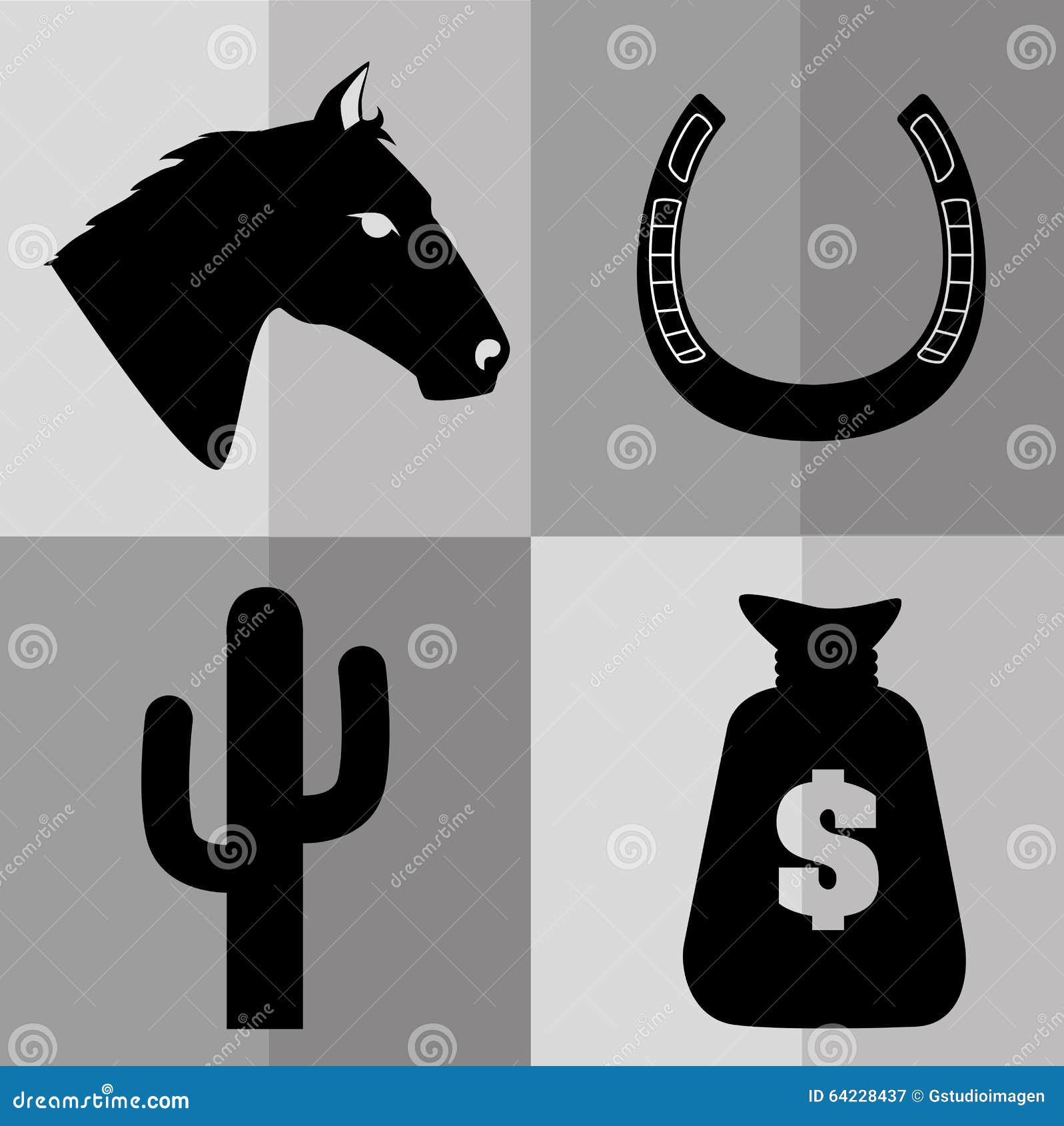 Wild west culture stock illustration. Illustration of abstract - 64228437