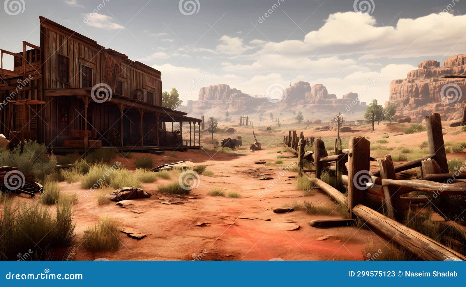 Wild west environment stock image. Image of road, light - 299575123