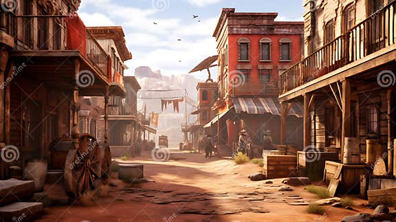 Wild west environment stock image. Image of generated - 299575935