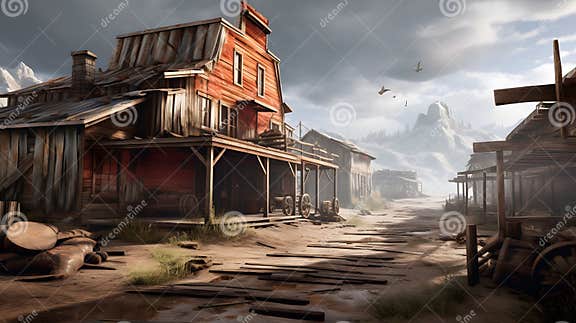 Wild west environment stock image. Image of wildw, night - 299576231