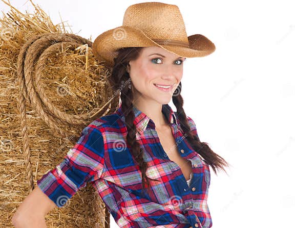 Wild West Girl stock image. Image of color, torso, braided - 18446103