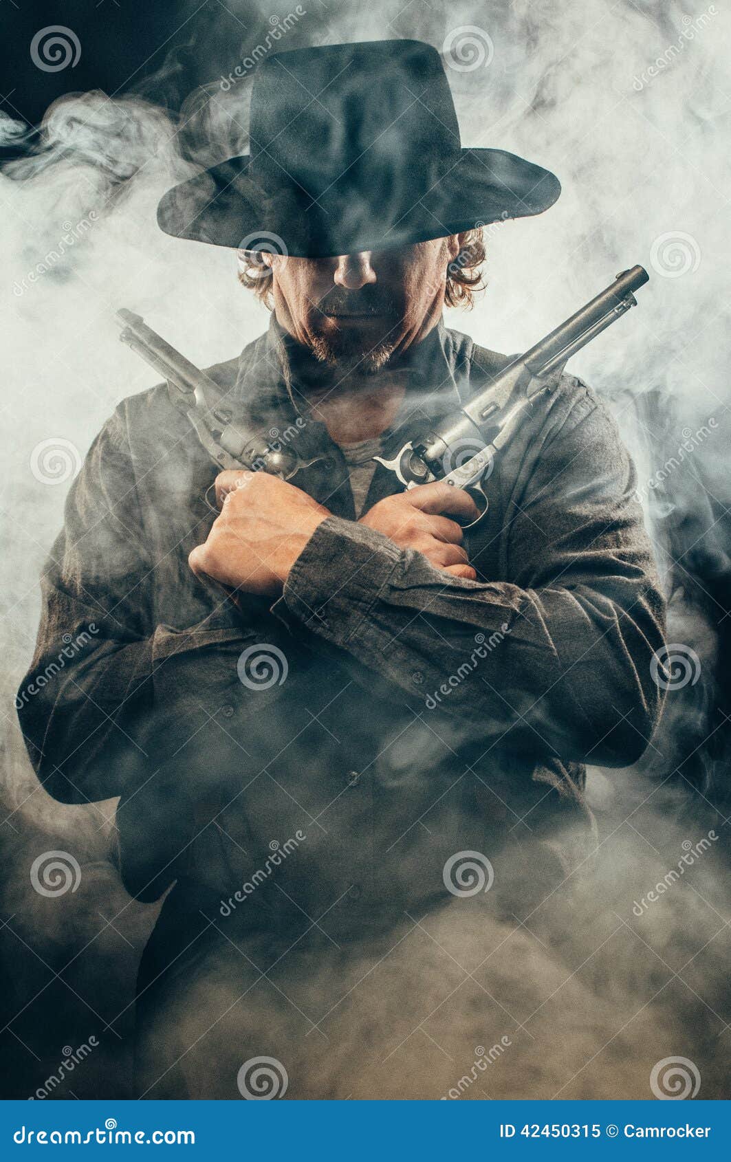 Wild West Gunslinger stock image. Image of heroes, hero - 42450315