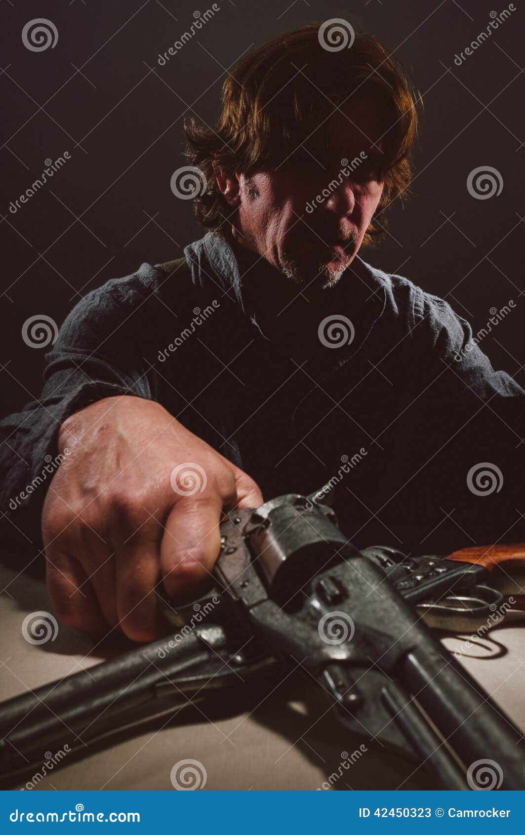 Wild West Gunslinger stock image. Image of hero, aggression - 42450323