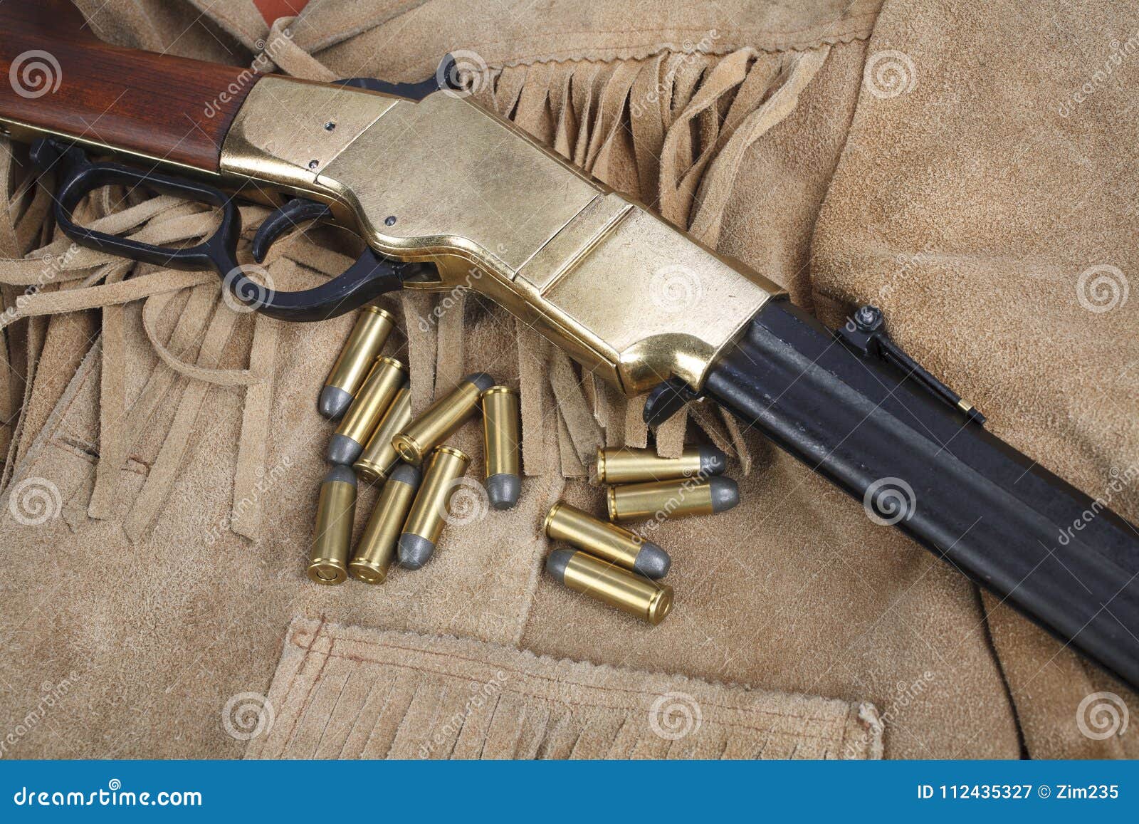 Wild West Period Repeating Rifle Stock Image - Image of arms, lever ...