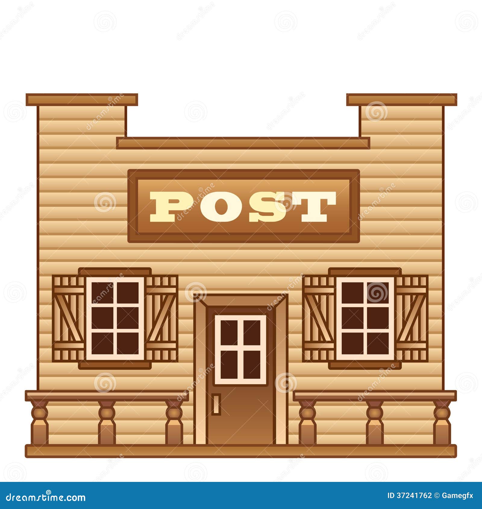 Wild West Post office stock vector. Illustration of rush - 37241762