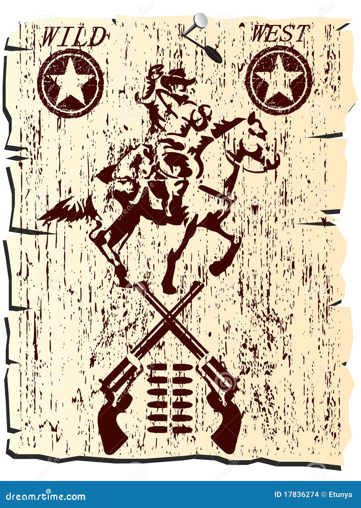 Wild West Poster Vector Illustration | CartoonDealer.com #17836274