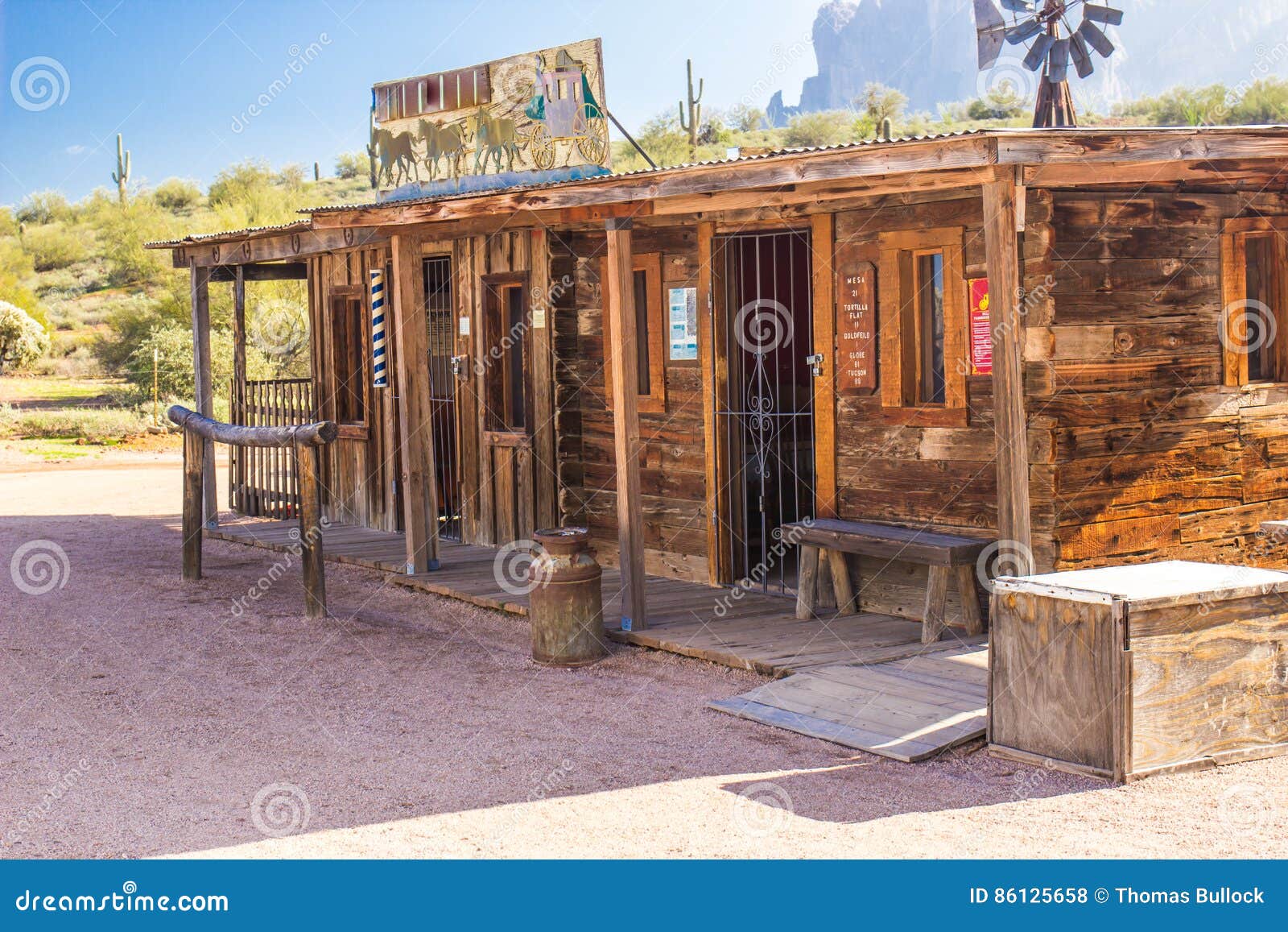Wild West Storefronts in Arizona Desert Editorial Stock Photo - Image ...