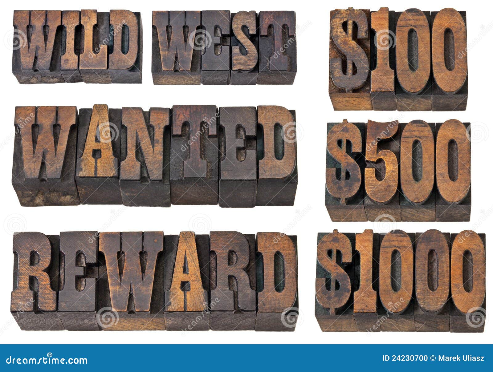Wild West, Wanted and Reward Stock Photo - Image of text, dollar: 24230700