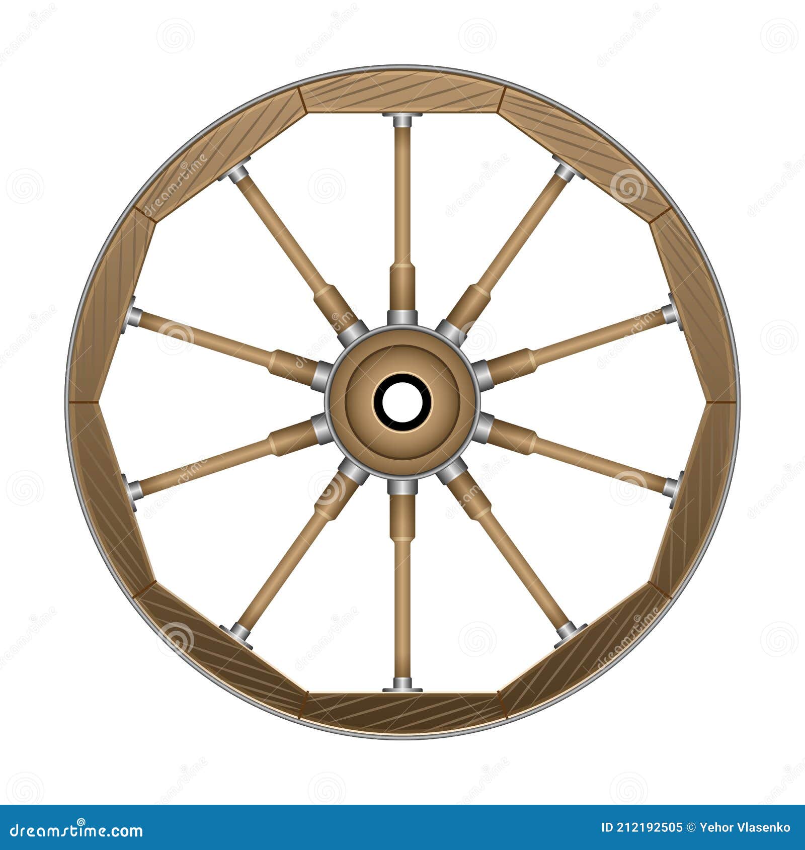Wild West Wheel Vector Icon.Cartoon Vector Icon Isolated on White ...