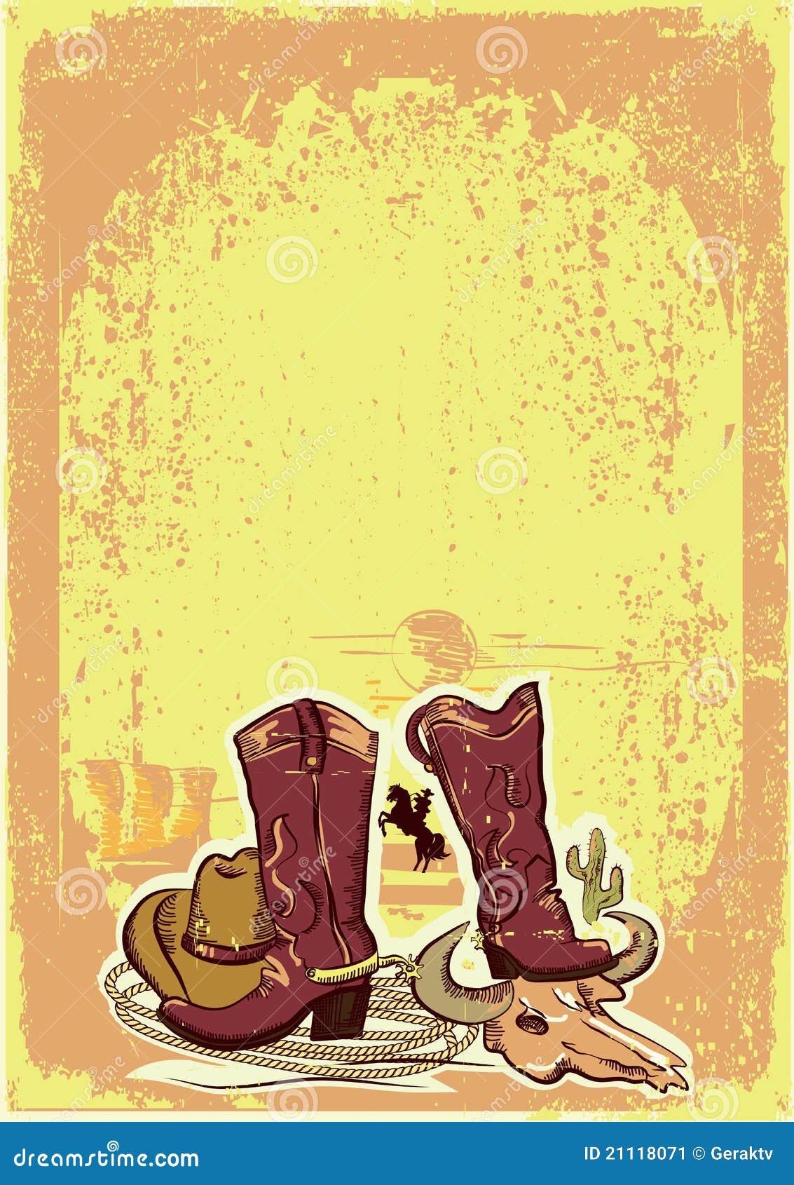 Western Background Series Cartoon Vector | CartoonDealer.com #3331701