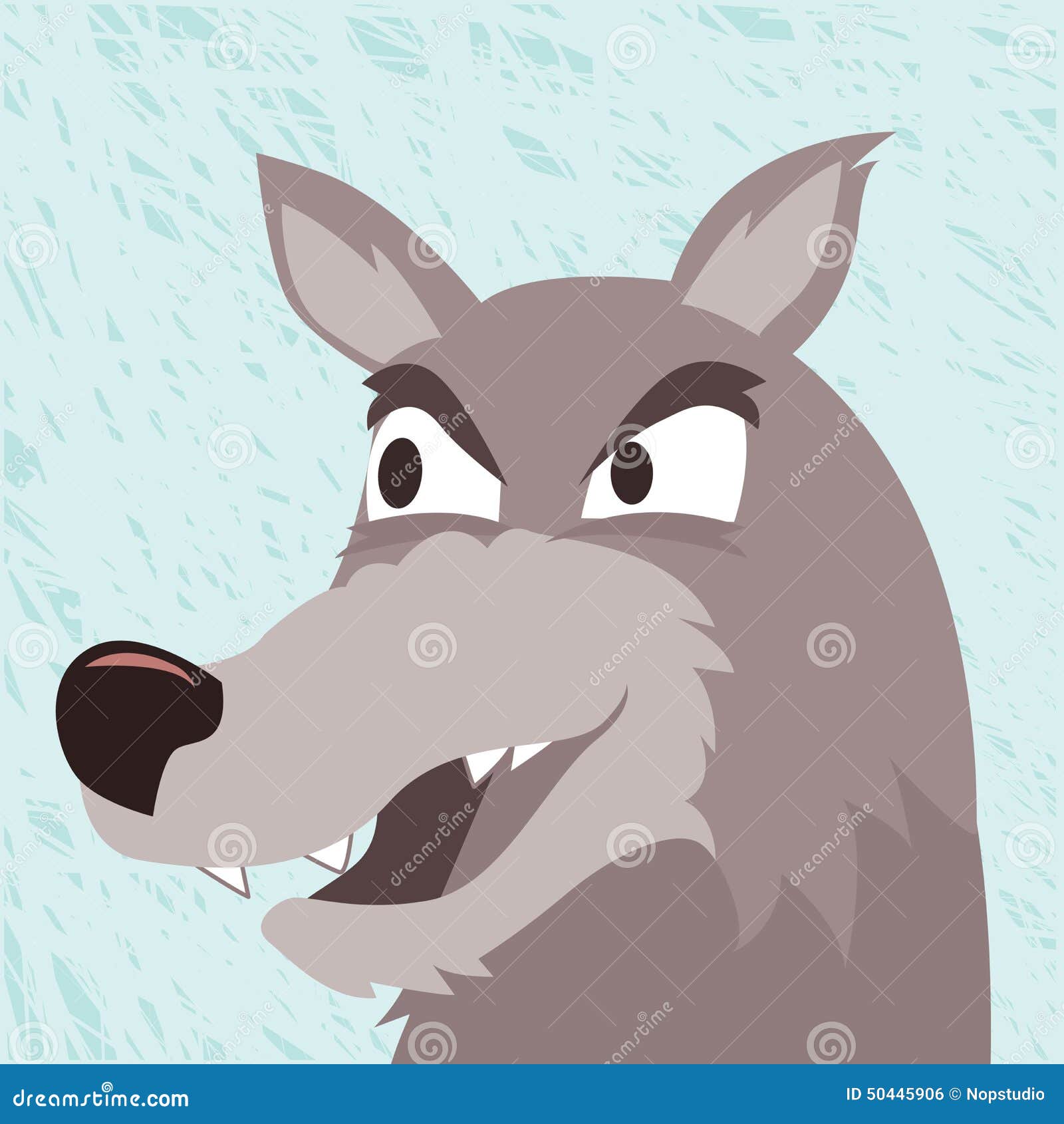 Wild wolf cartoon Vector stock vector. Illustration of cute - 50445906