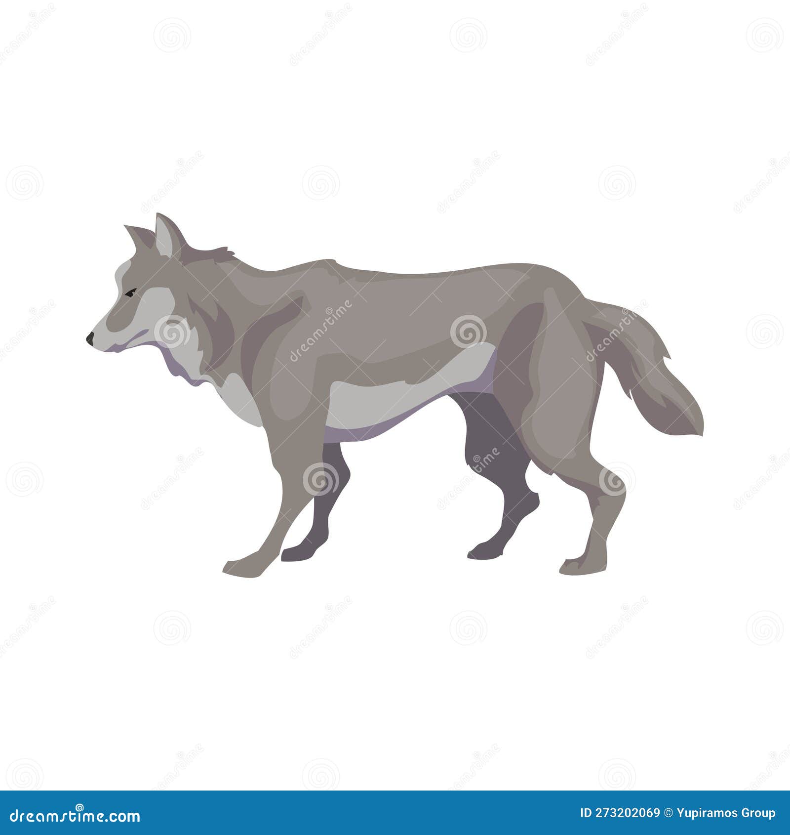 Wild wolf design stock vector. Illustration of timber - 273202069