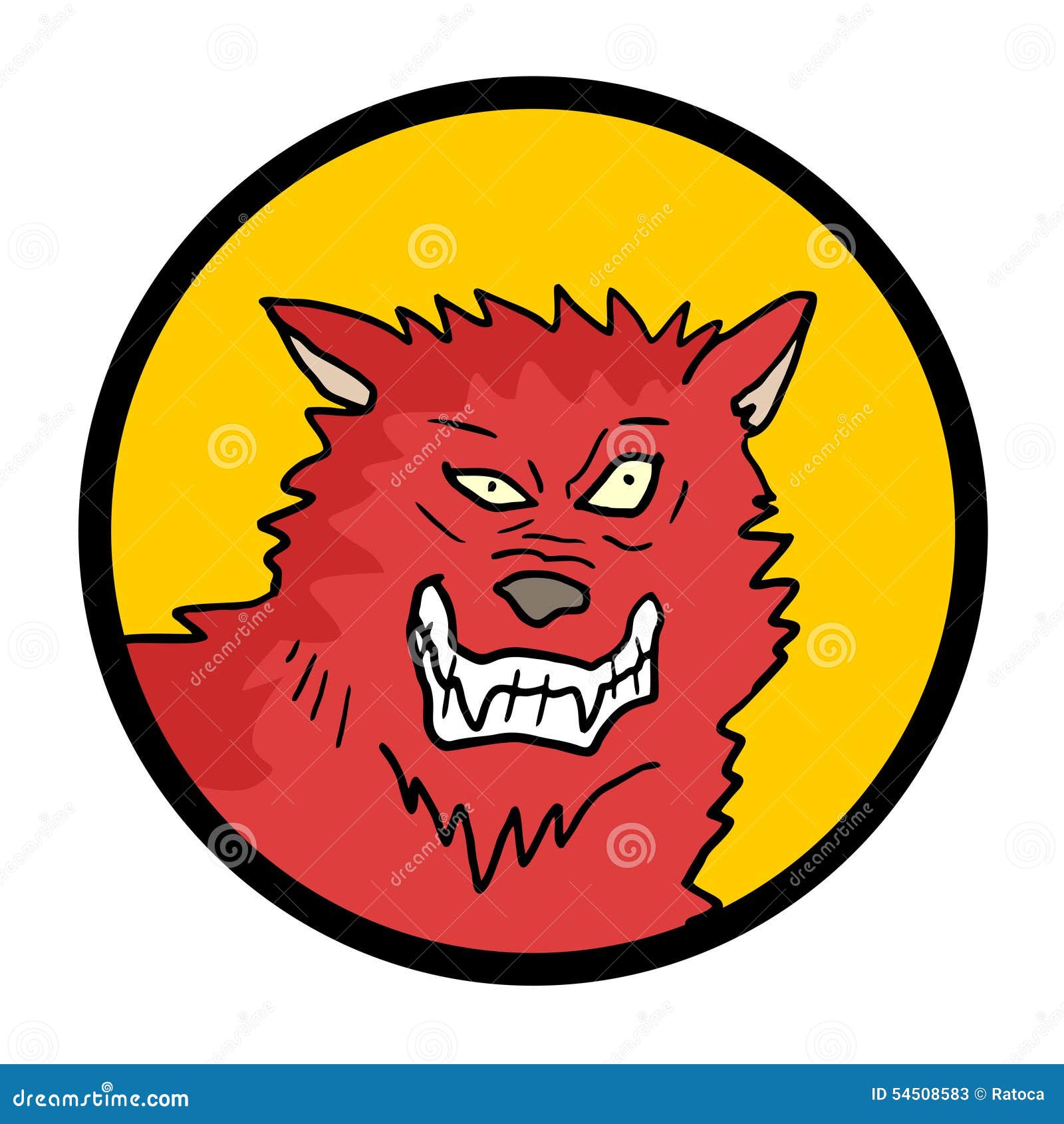 Wild wolf icon stock vector. Illustration of etching - 54508583