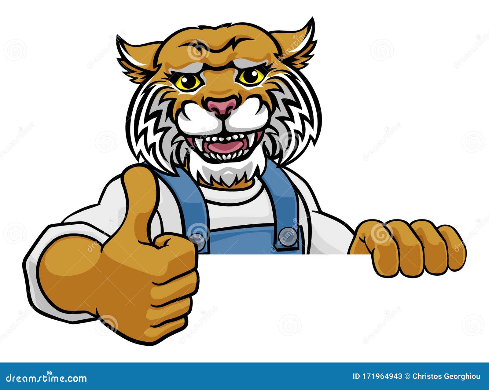Wildcat Bricklayer Builder Holding Trowel Tool Cartoon Vector ... Wildcat Bricklayer Builder Holding Trowel Tool Cartoon Vector ...